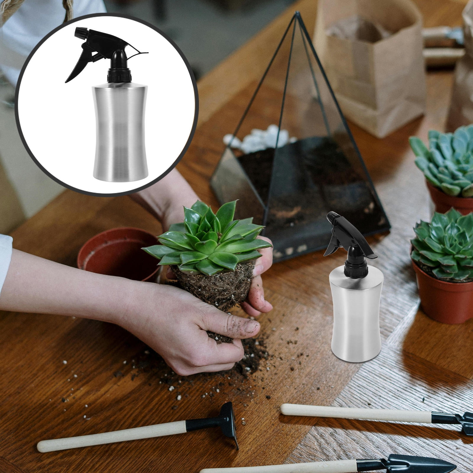 Raindrops 1Pack Outdoor Watering Can for Planting and Cooking in Silver ...