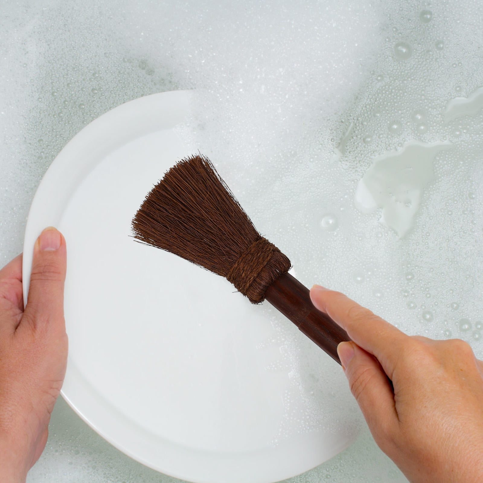 Raindrops 1Pack Palm Brush Scrub Brushes For Cleaning Light Brown Palm Fiber For Floors And ...