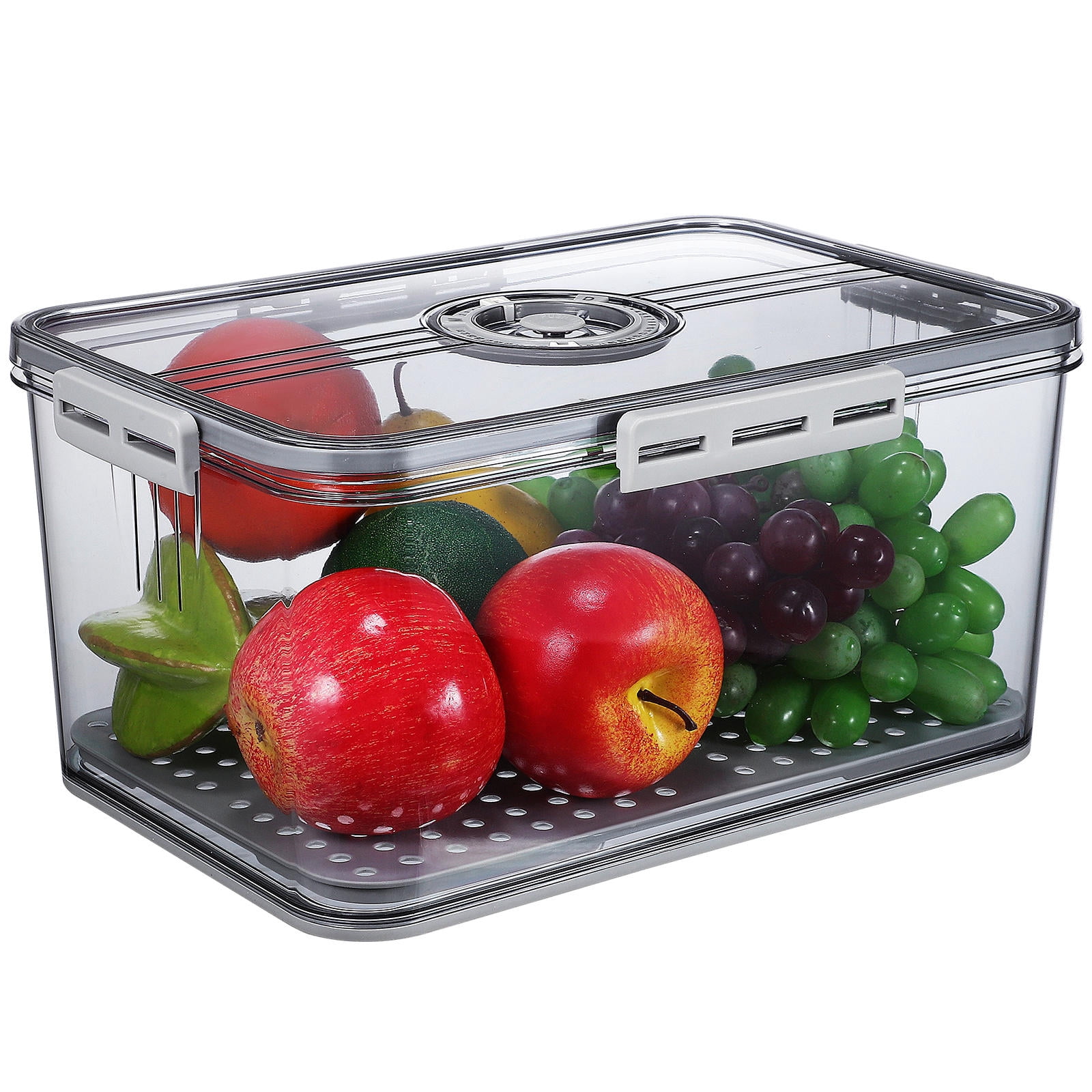 Raindrops 1Pack Rectangular Fridge Storage Box Airtight Box For Fruit ...