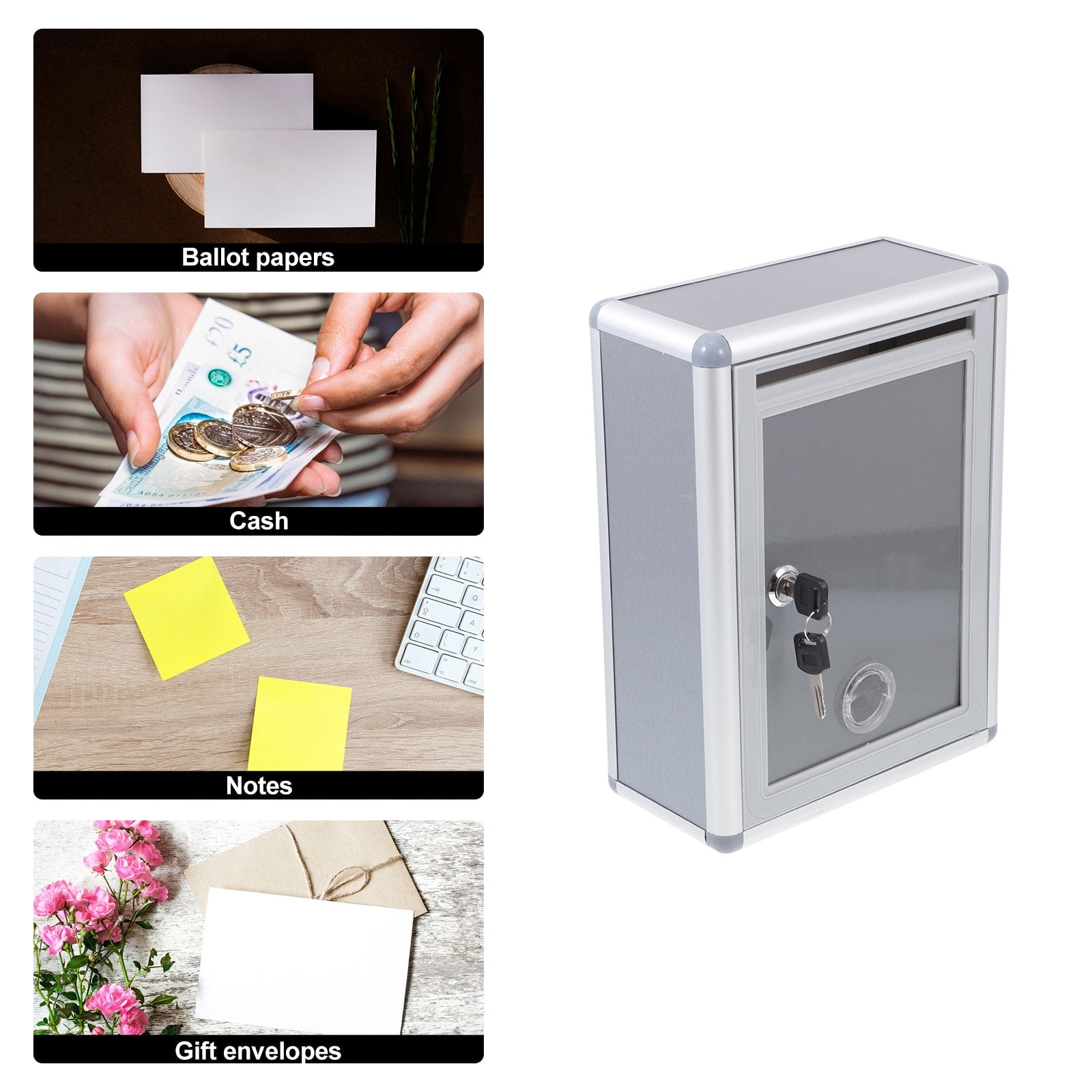 Raindrops Suggestion Solicitation Box Post Box Silver Aluminum Alloy ...