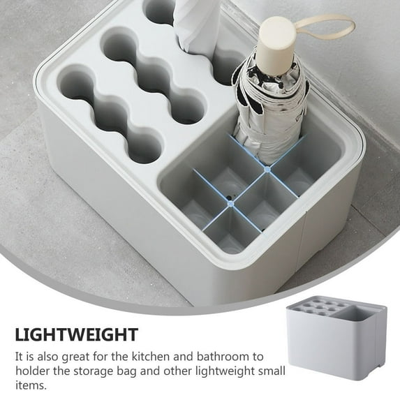 Raindrops 1Pack Wall Mounted Umbrella Storage Rack Gray Square Material ...