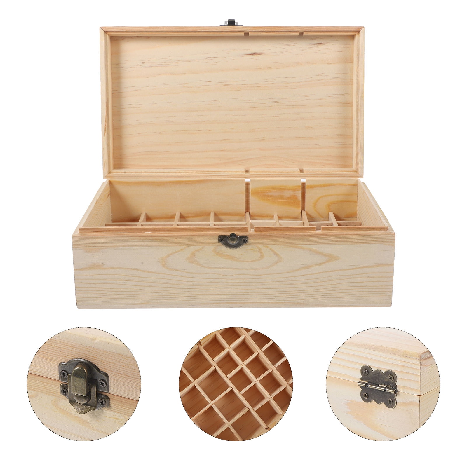 Raindrops 1Pack Wooden Oil Case in Light Brown for Essential Oils ...