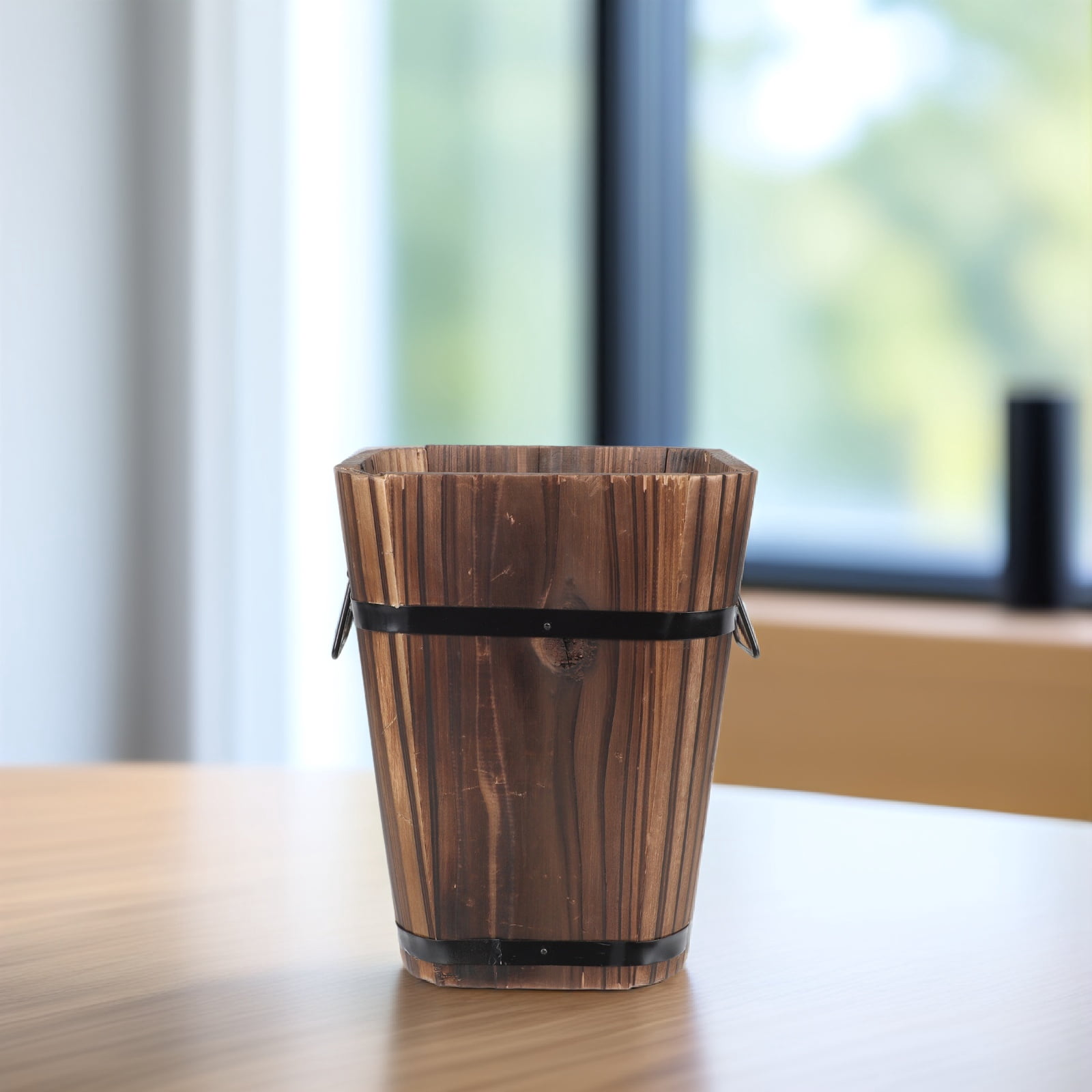 Raindrops 1Pack Wooden Pail with Drainage Hole for Better Growth of ...