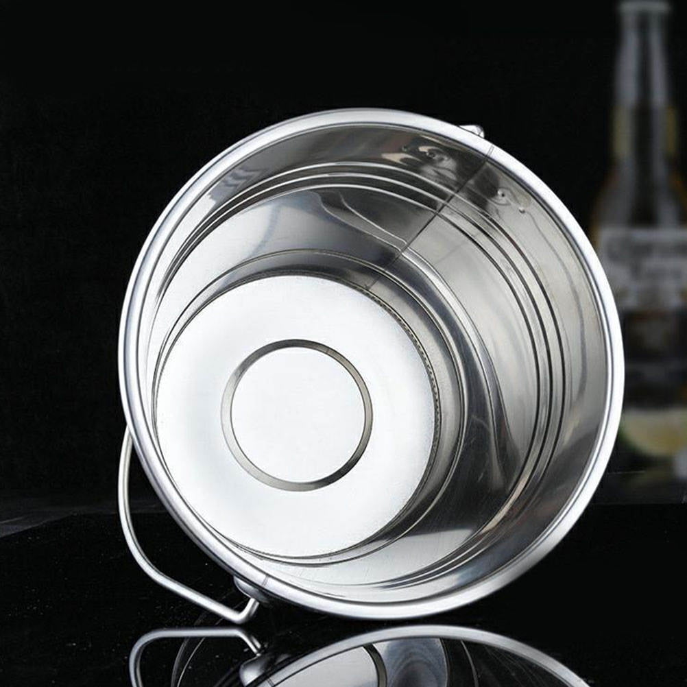 Raindrops 1Pc 3.0L Stainless Steel Ice Bucket Portable Ice Chiller ...