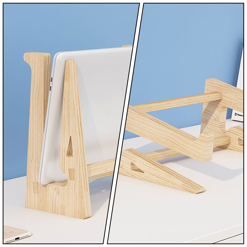 Raindrops 1Pc Khaki Wood Laptop Stand for Desk Cervical Protection in ...