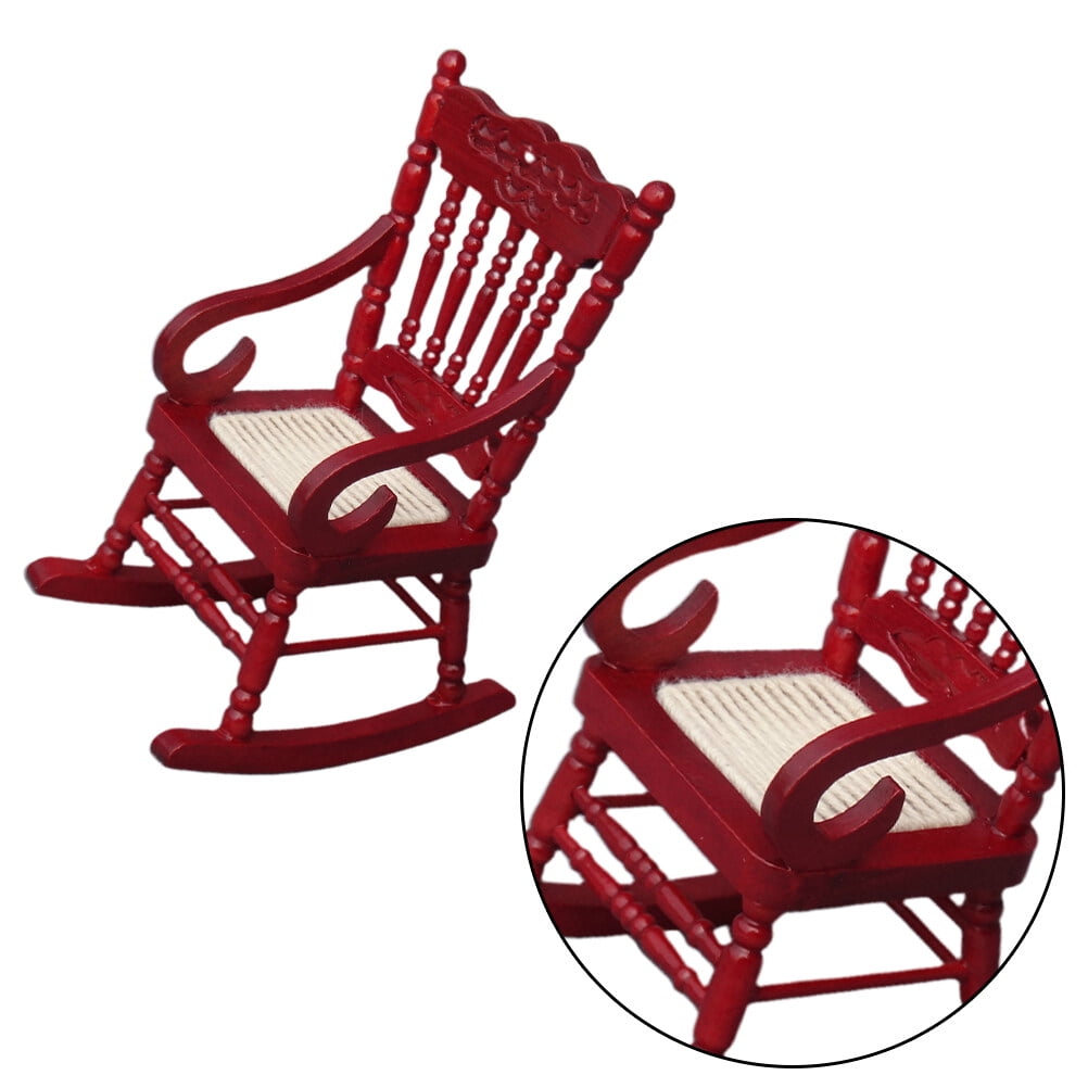 Raindrops 1Pc Miniature Wooden Chair Design Rocking Chair For Kids Home ...