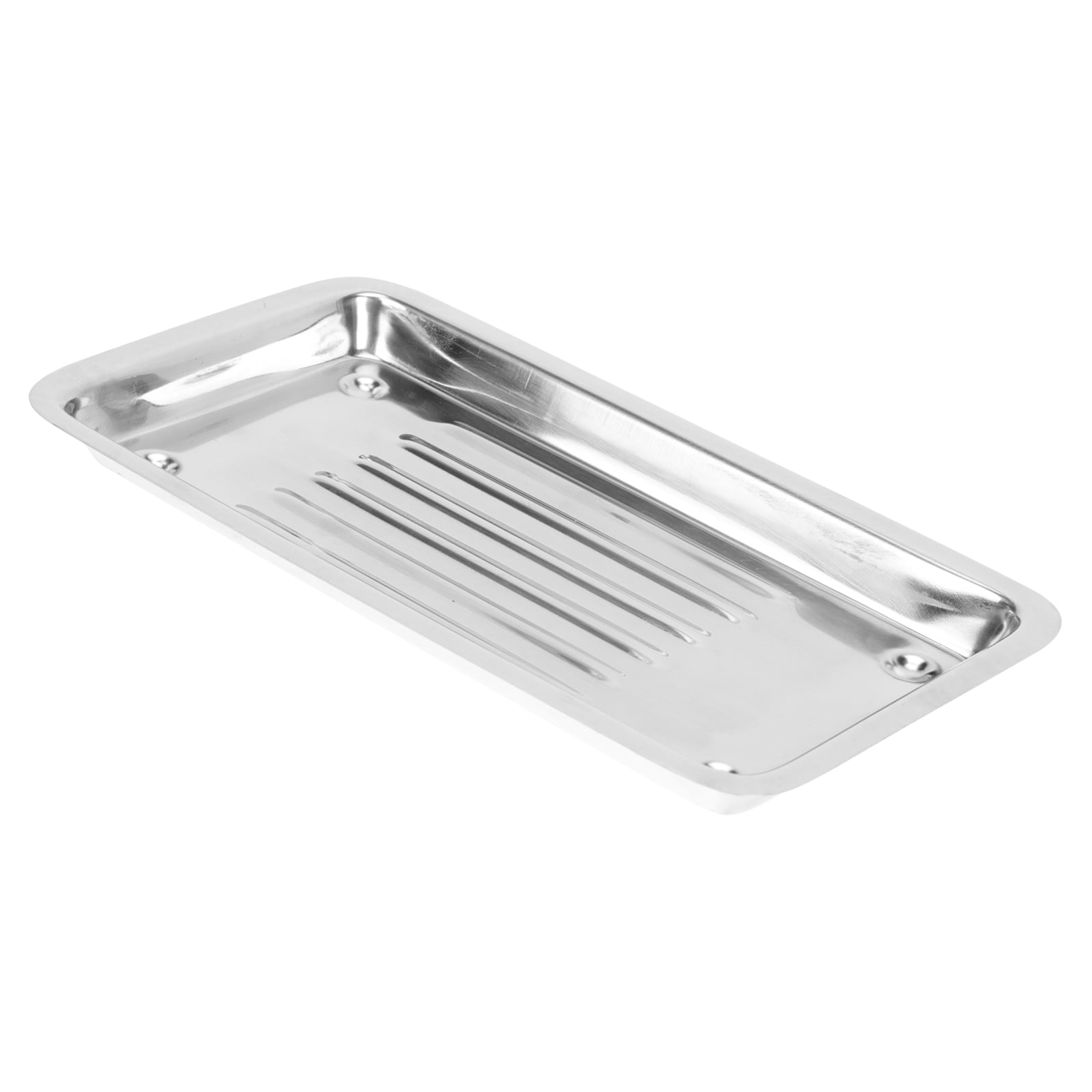 Raindrops 1Pc Silver Rectangular Tray for Hospital Use 8.1x4.5in ...