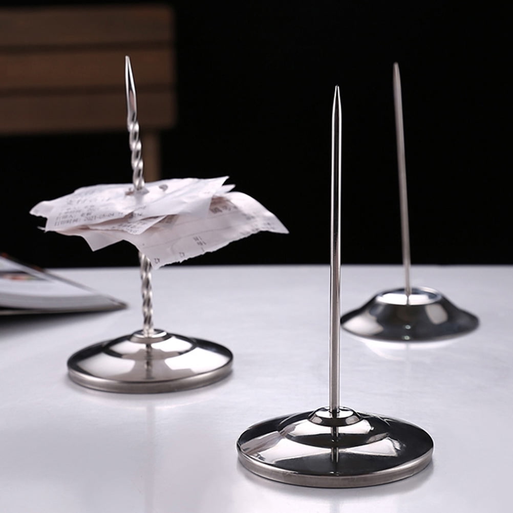 Raindrops 1Pc Stainless Steel Rod Paper Memo Holder Bill Receipt Note ...