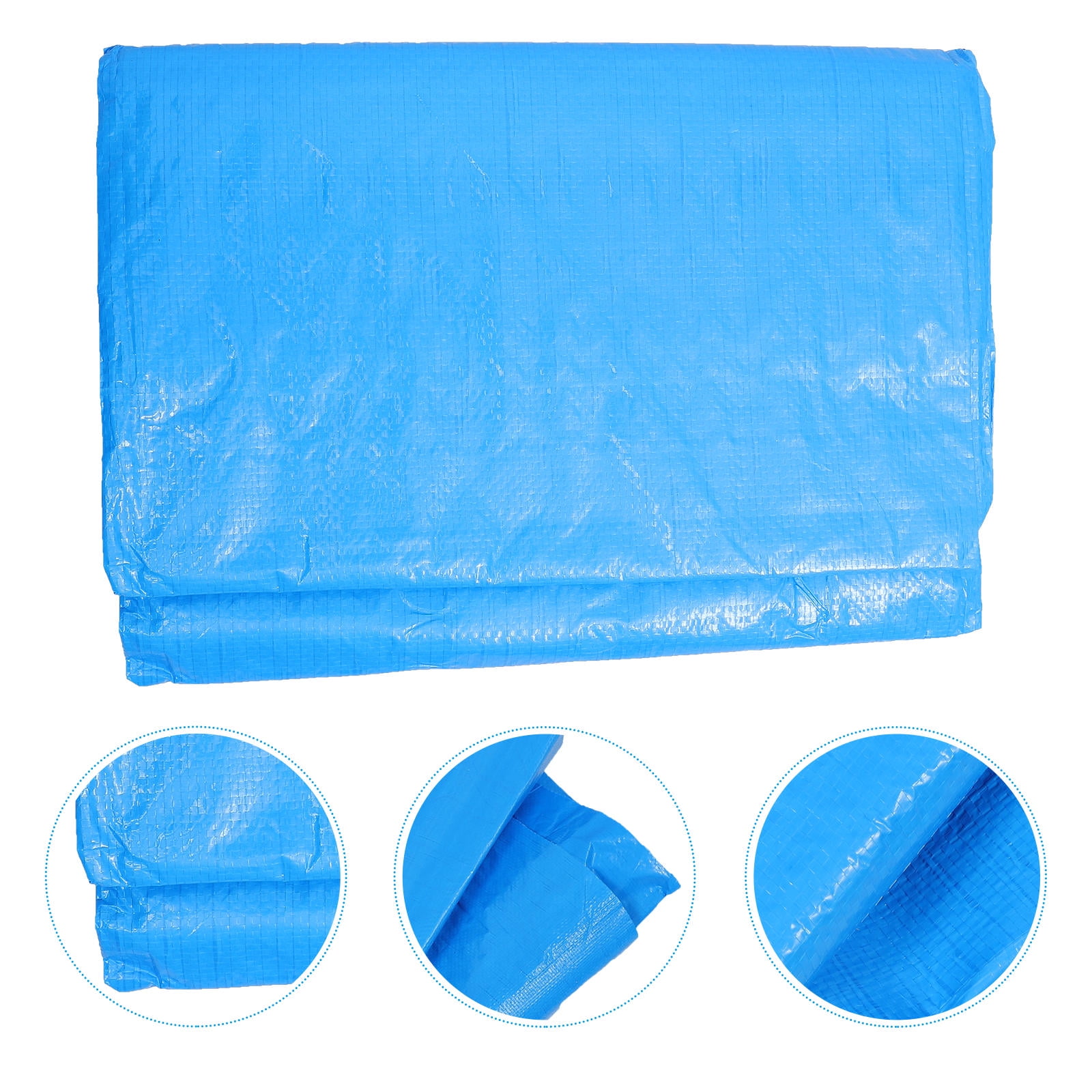 Raindrops 1Pcs Blue PE Woven Fabric Tarp for Under Pool to Protect the ...