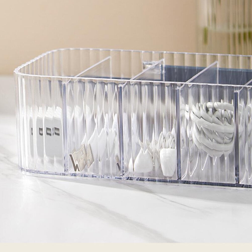 Raindrops 1Pcs Blue Square Multi-grid Cable Management Box for Table ...