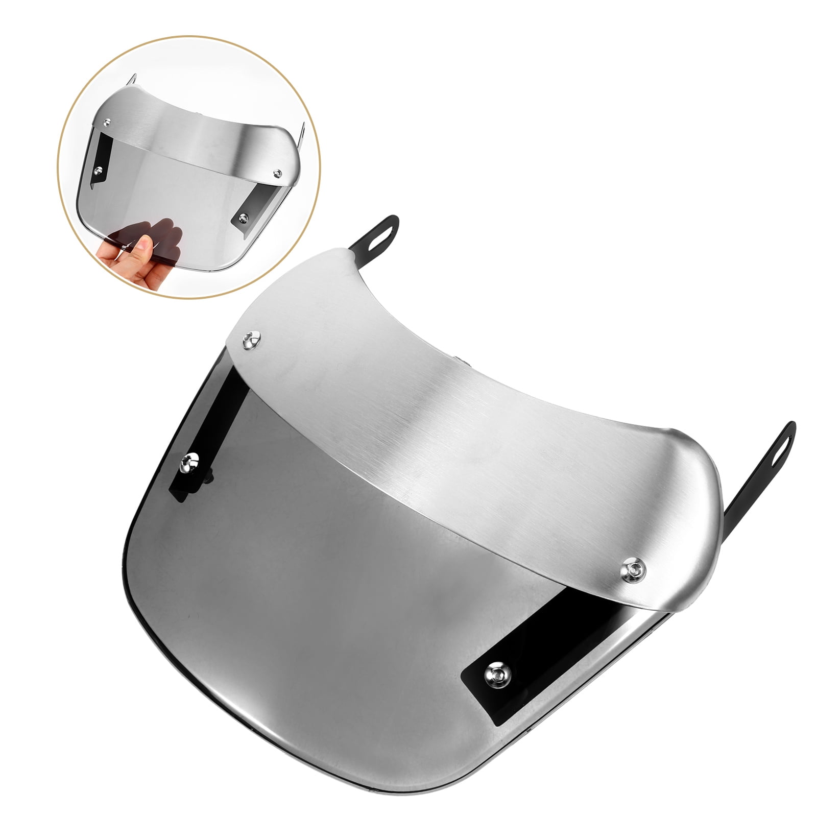 Raindrops 1Pcs Grey Round Motorcycle Wind Deflector with Wind ...