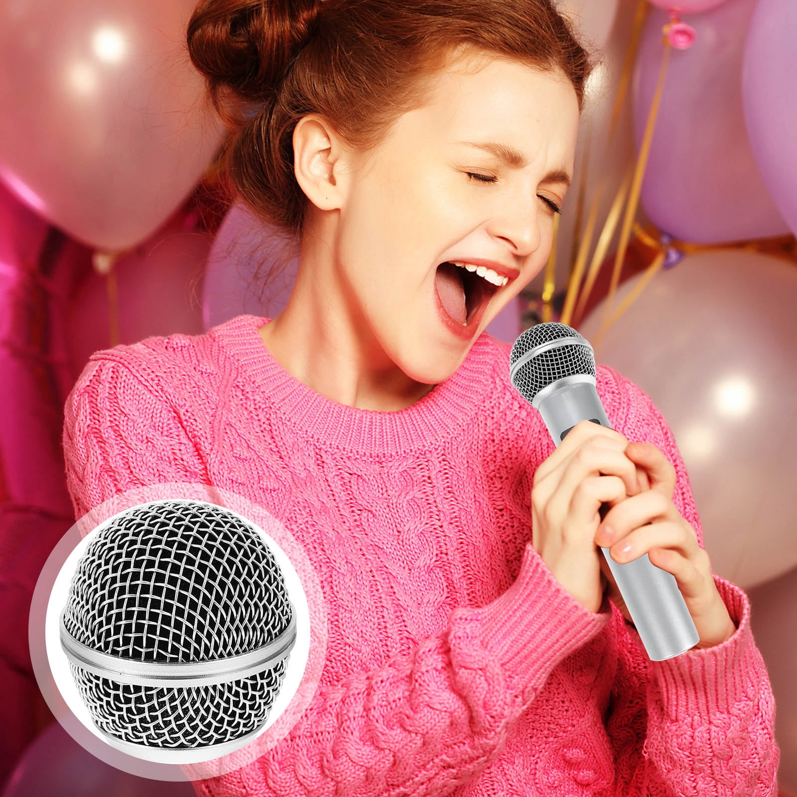 Raindrops 1Pcs Metal Microphone Grille Silver Round Modern Design for ...