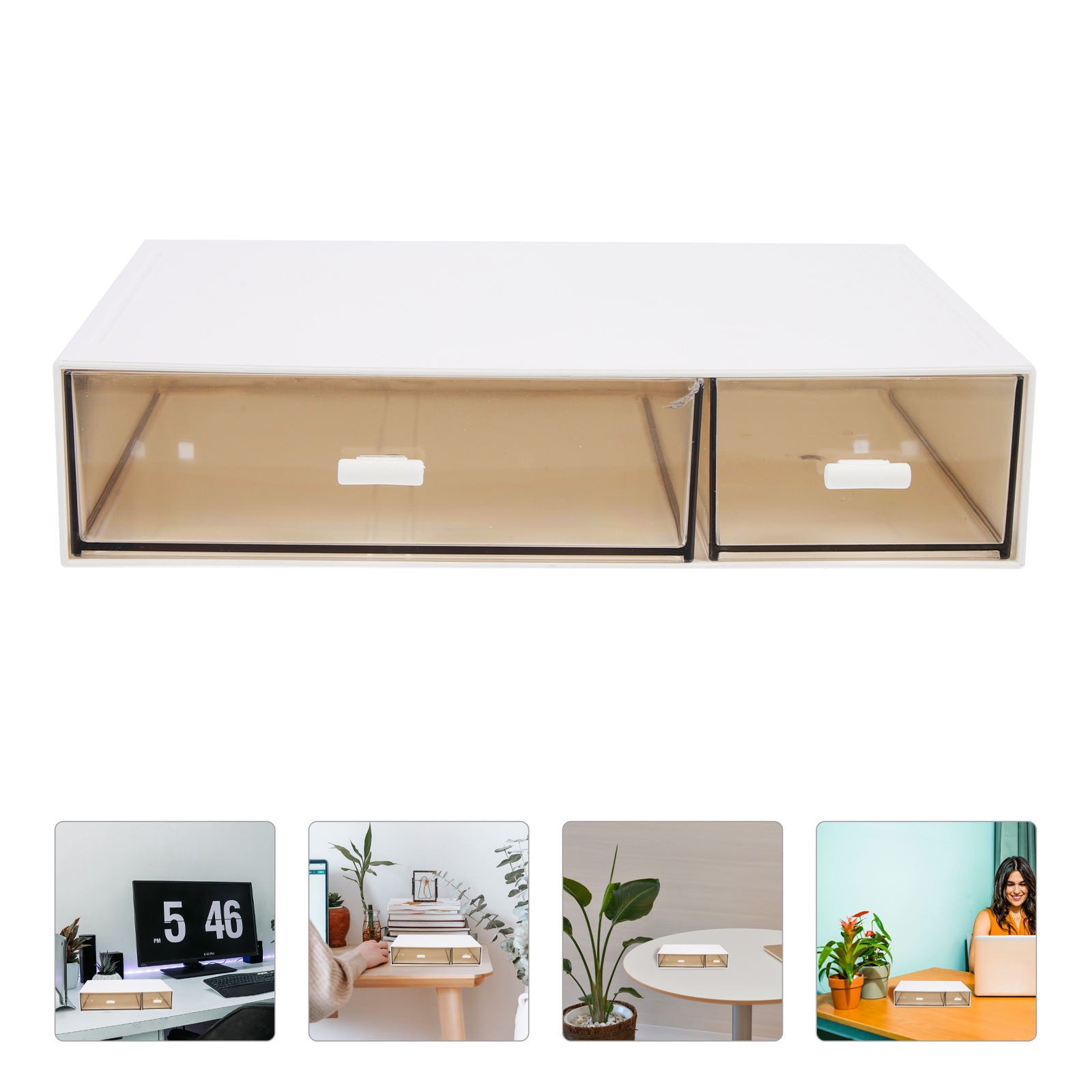Raindrops 1Pcs Modern and Simple White Plastic Desk Organizer for ...