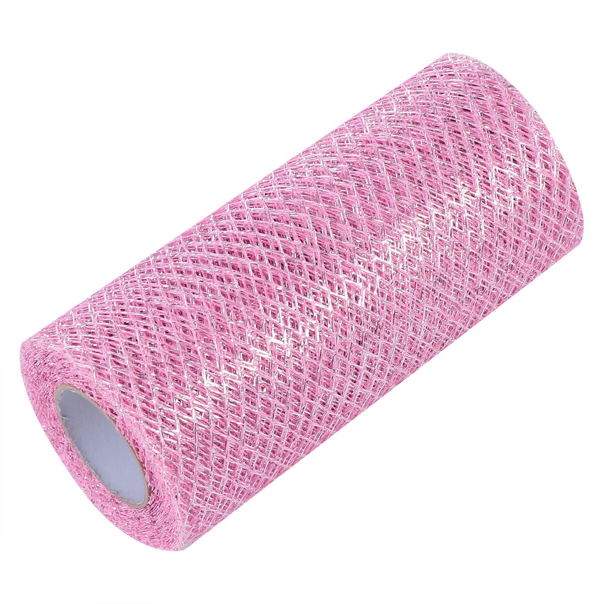 Raindrops 1Pcs Pink Silver Diamond Mesh Ribbon Roll Polyester for Party ...