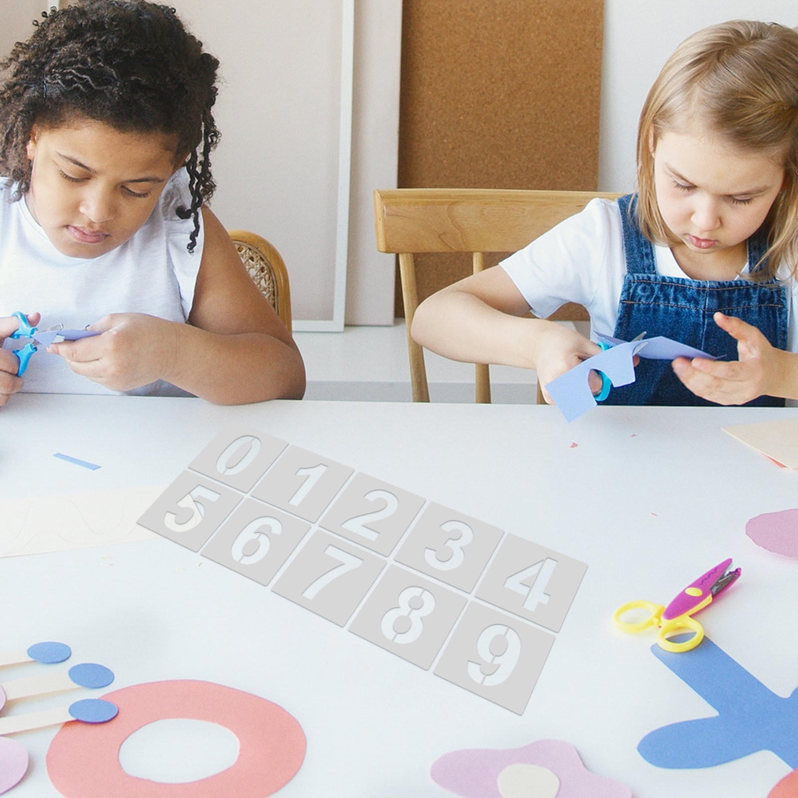 Raindrops 1Set Alphabet and Number Stencil Set for Kids DIY Blank ...
