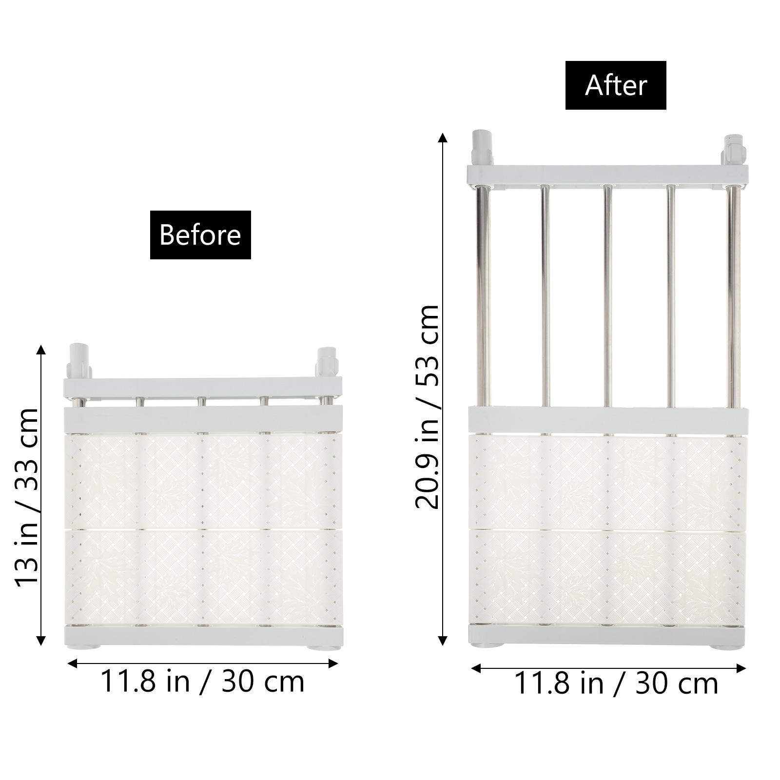 Raindrops 1Set Bathroom Storage Organizer White Plastic Retractable ...