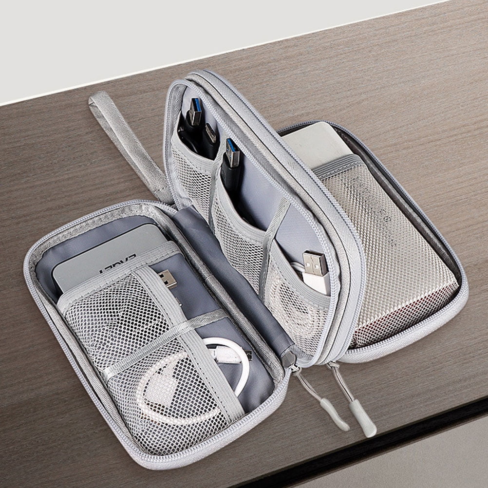 Raindrops 1Set Charging Cable Storage Case Rectangular Light Grey ...