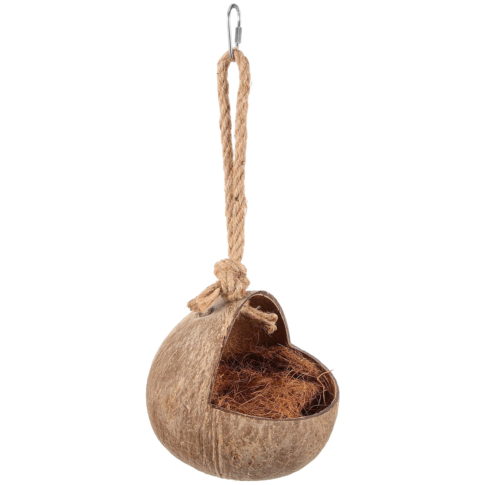 Raindrops 1Set Coconuts Shell Durable Pet Bird Hanging Hut for Parrot ...