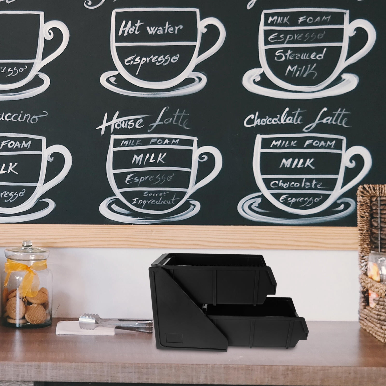 Raindrops 1Set Coffee Organizer Station Round Corners for Coffee Shops ...