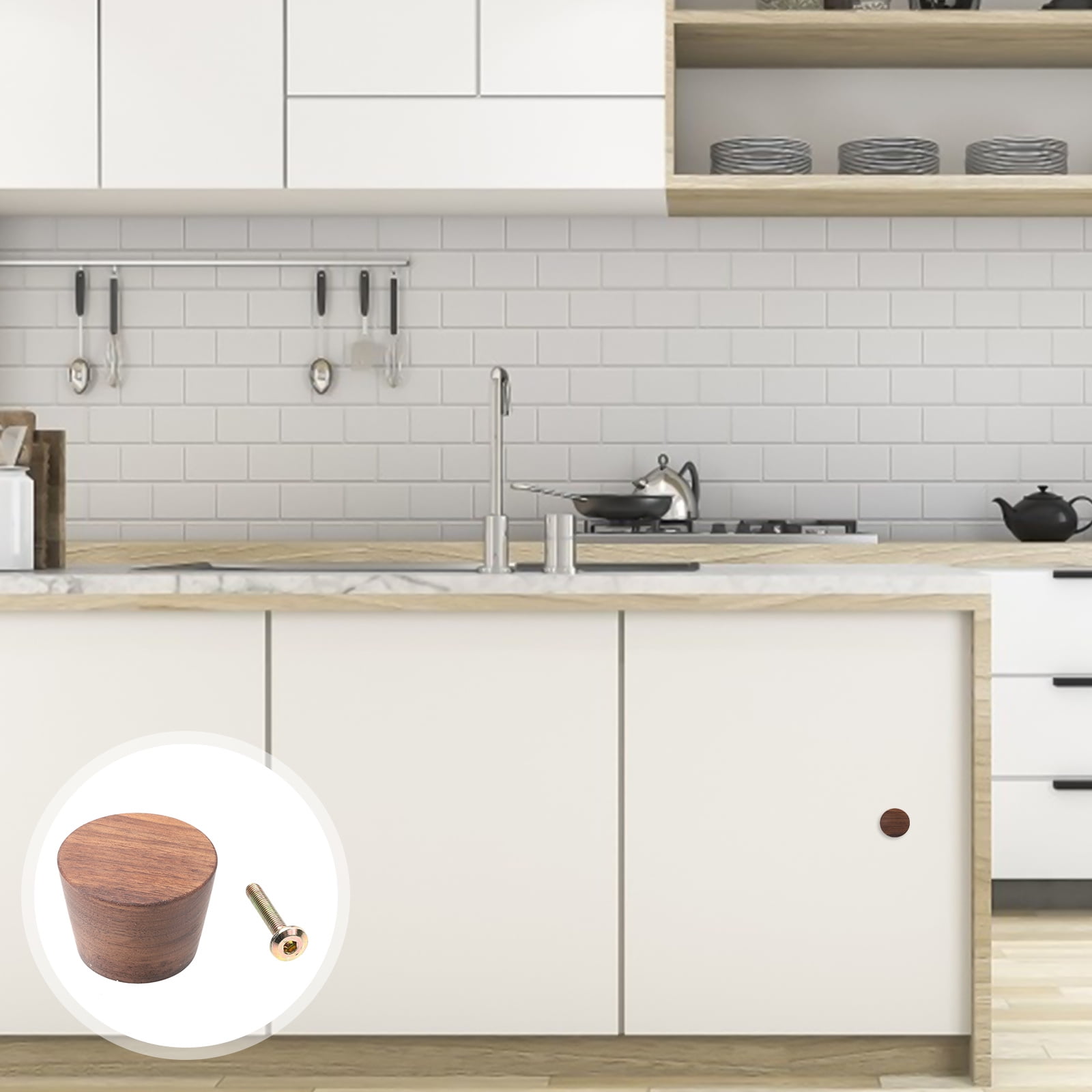 Raindrops 1Set Cone Drawer Pulls Coffee Color Synthetic Material for ...