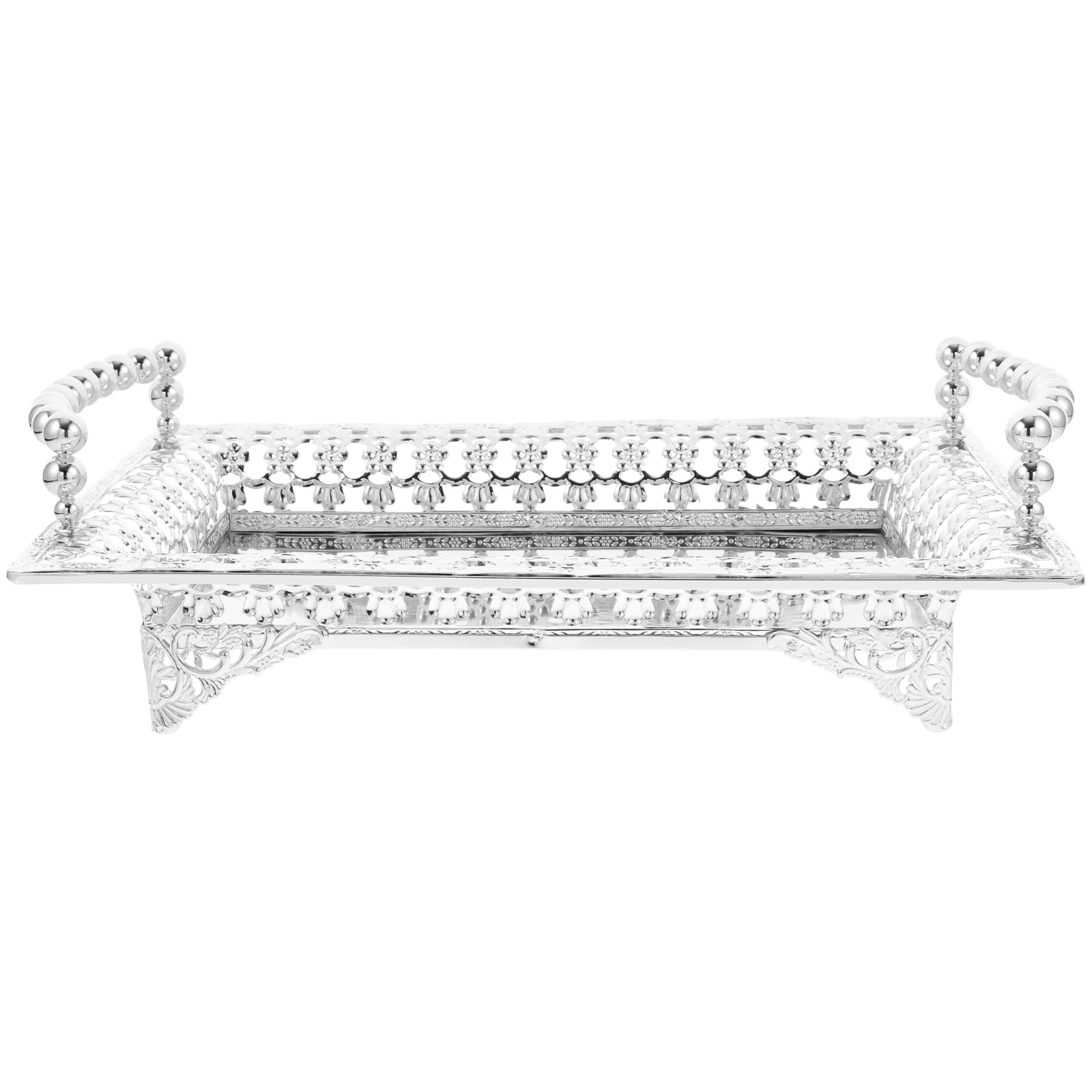 Raindrops Metal Snack Tray Silver Stainless Steel Easy to Clean 1Set ...