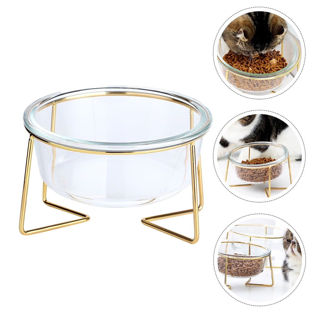 Raindrops 1Set Dog Food Plate Glass Pet Bowl for Cats and Dogs 17.5X6 ...