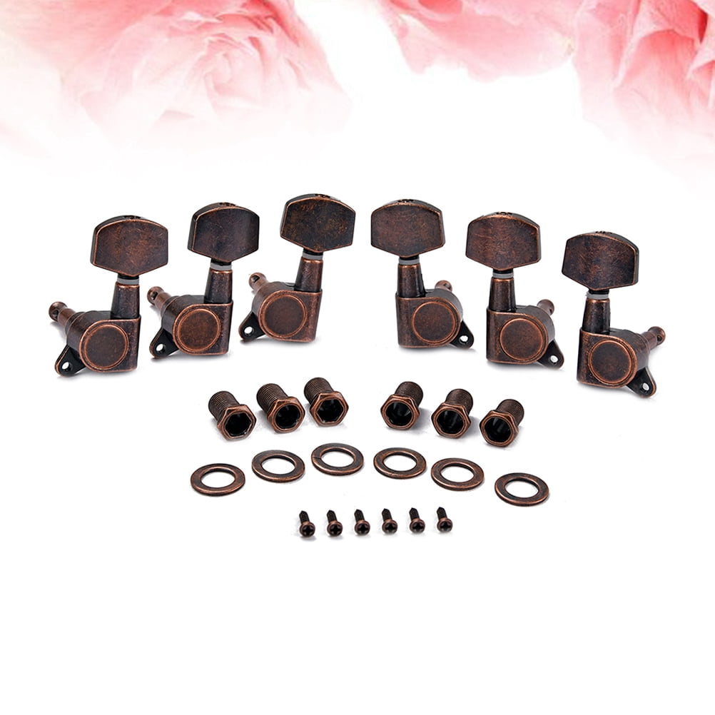 Raindrops 1Set Electric Guitar Tuning Machines Coffee Color Square Head ...