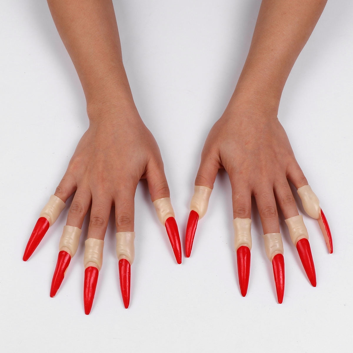 Raindrops 1Set Fingernails Long Nose Shape Red Rubber Material for ...
