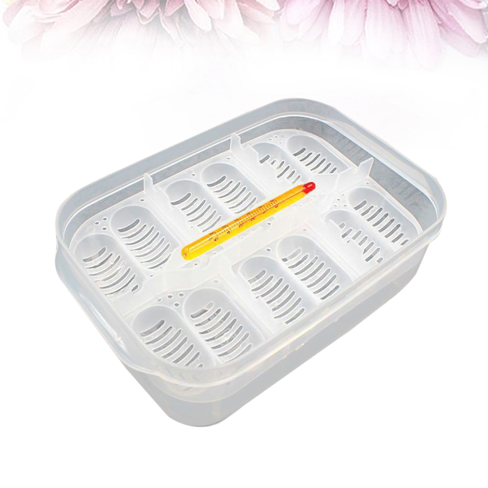 Raindrops 1Set Hatching Box with Thermometer Rectangular Plastic for ...