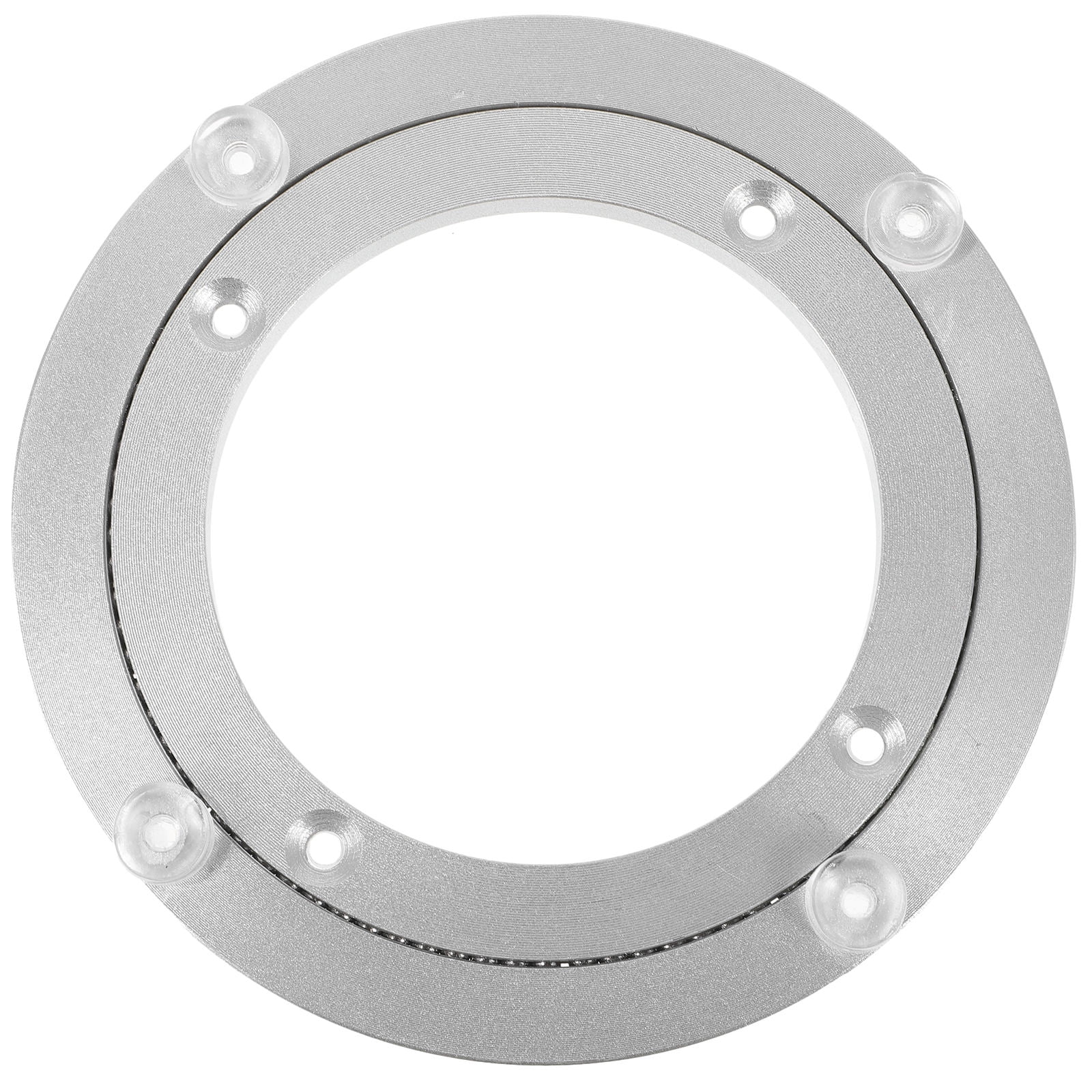 Raindrops 1Set Heavy Duty Turntable Base with Smooth Rotating for Dining Table in Silver Round ...