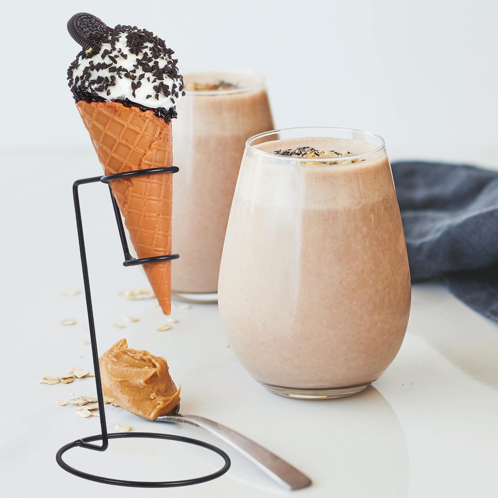 Raindrops Ice Cream Cone Holder Stand Iron 1Pcs for Food Stalls ...