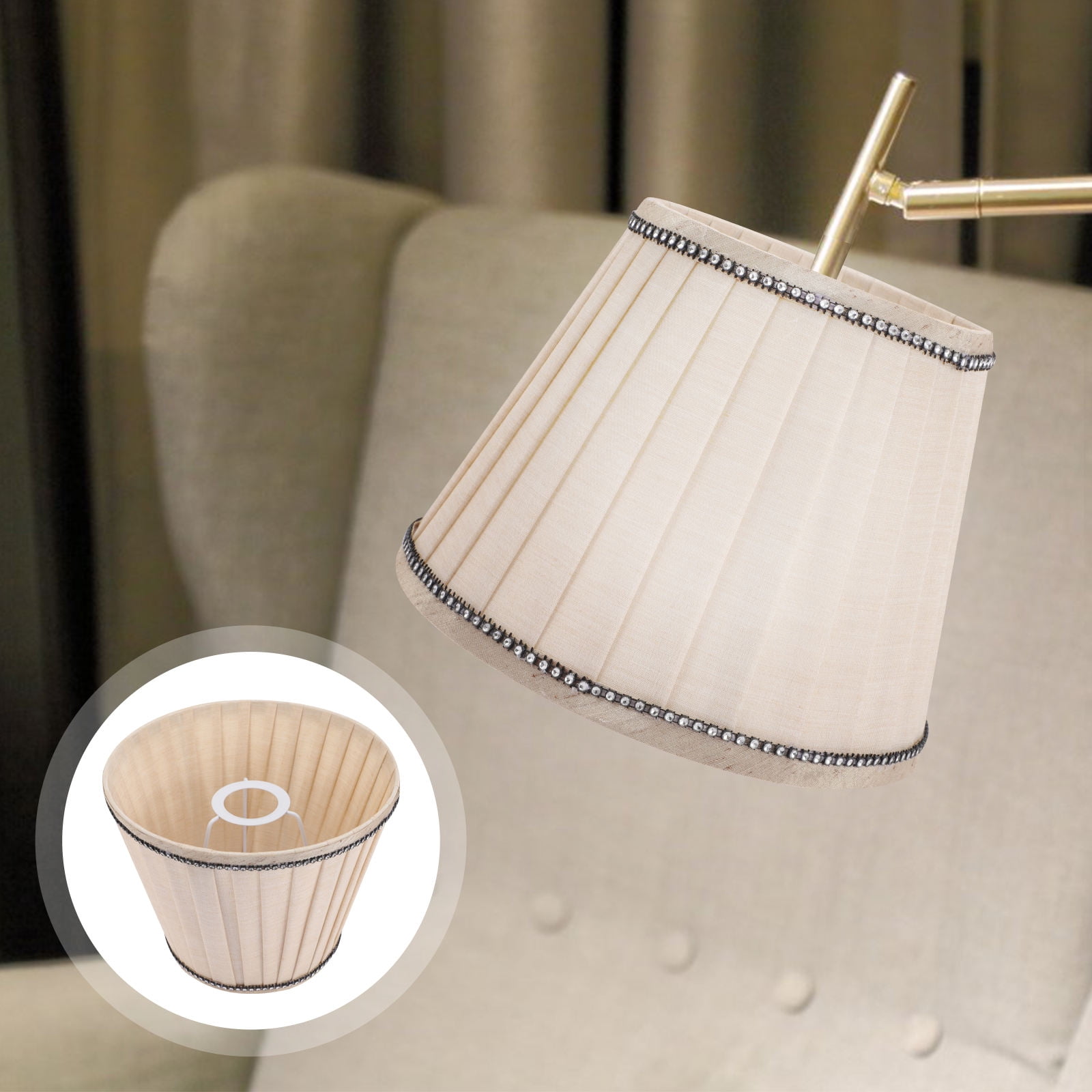 Raindrops 1Set Khaki Pleated Cloth Lampshade for Floor Lamp with Dust ...
