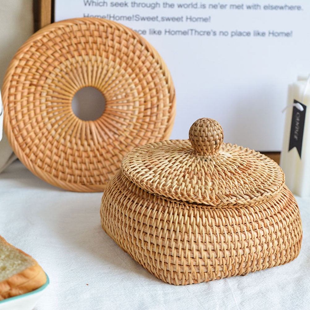 Raindrops 1Set Kitchen Basket Light Brown Round for Clutter ...