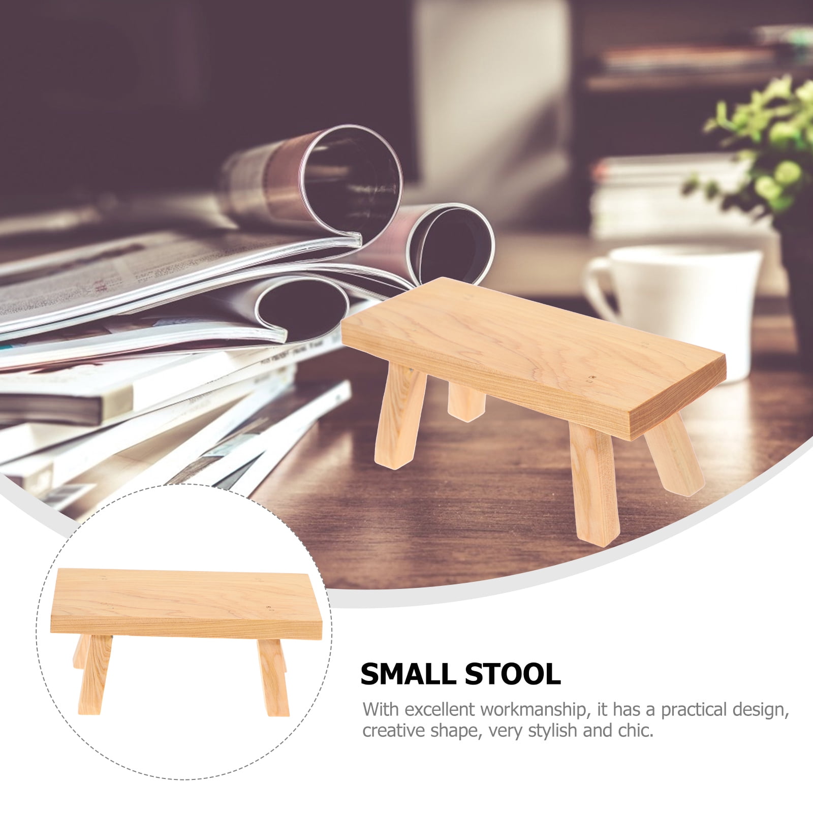 Raindrops 1Set Little Wooden Stool Artistic Breath Small Sitting Stool ...