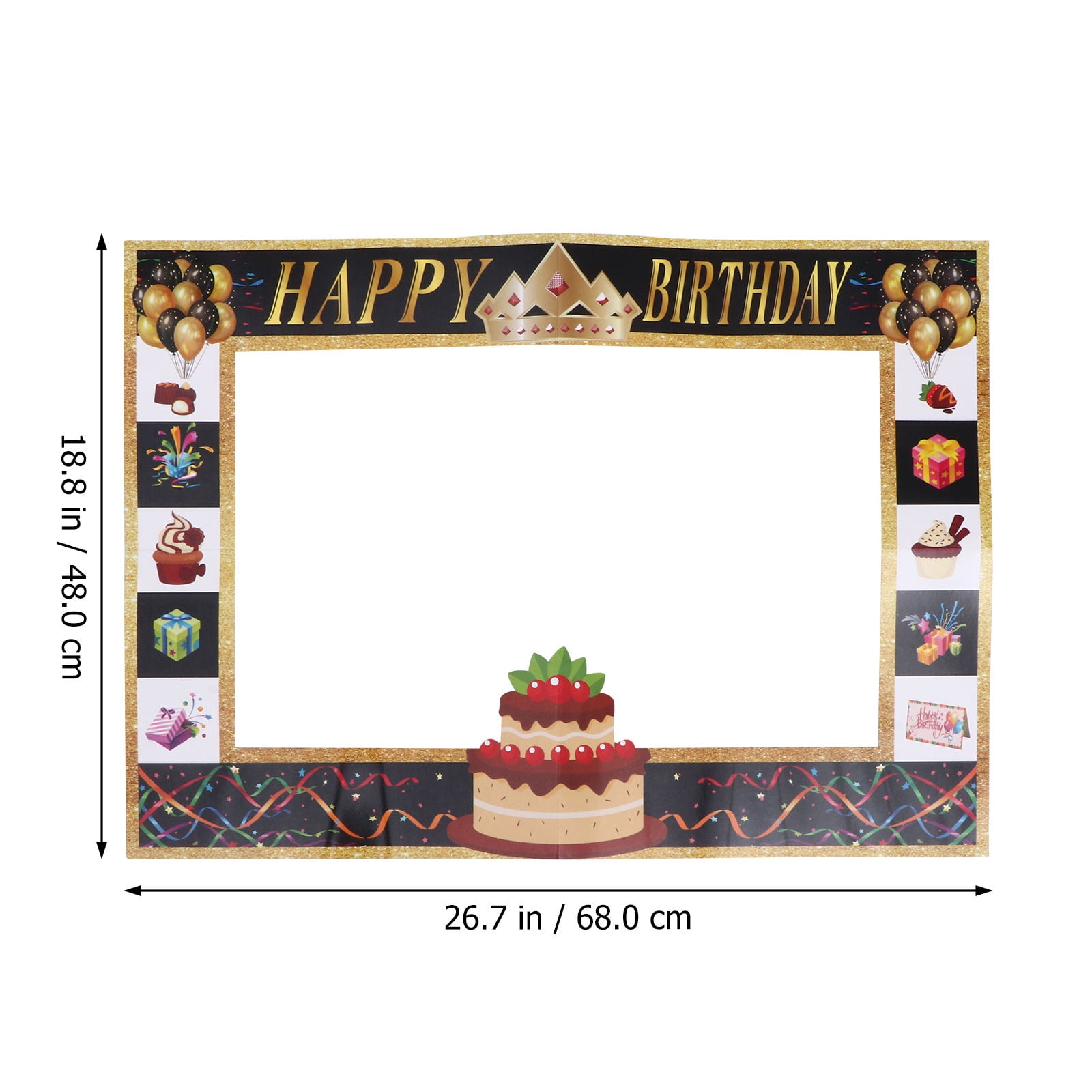 Raindrops 1Set Photo Booth Frame Prop Assorted Color Rectangle Birthday ...