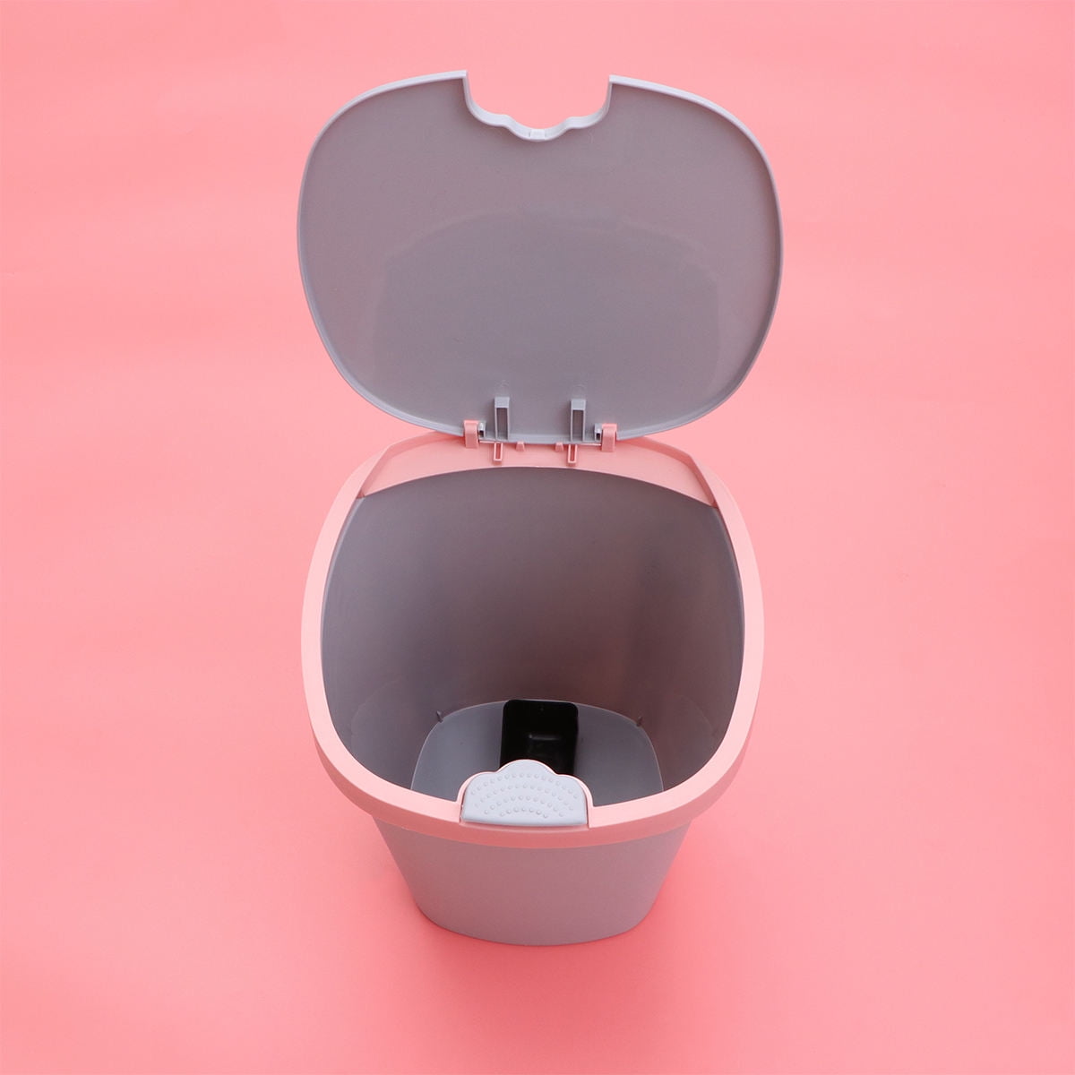 Raindrops 1Set Pink 30x23x23cm Plastic Trash Can With Lid For Kitchen ...