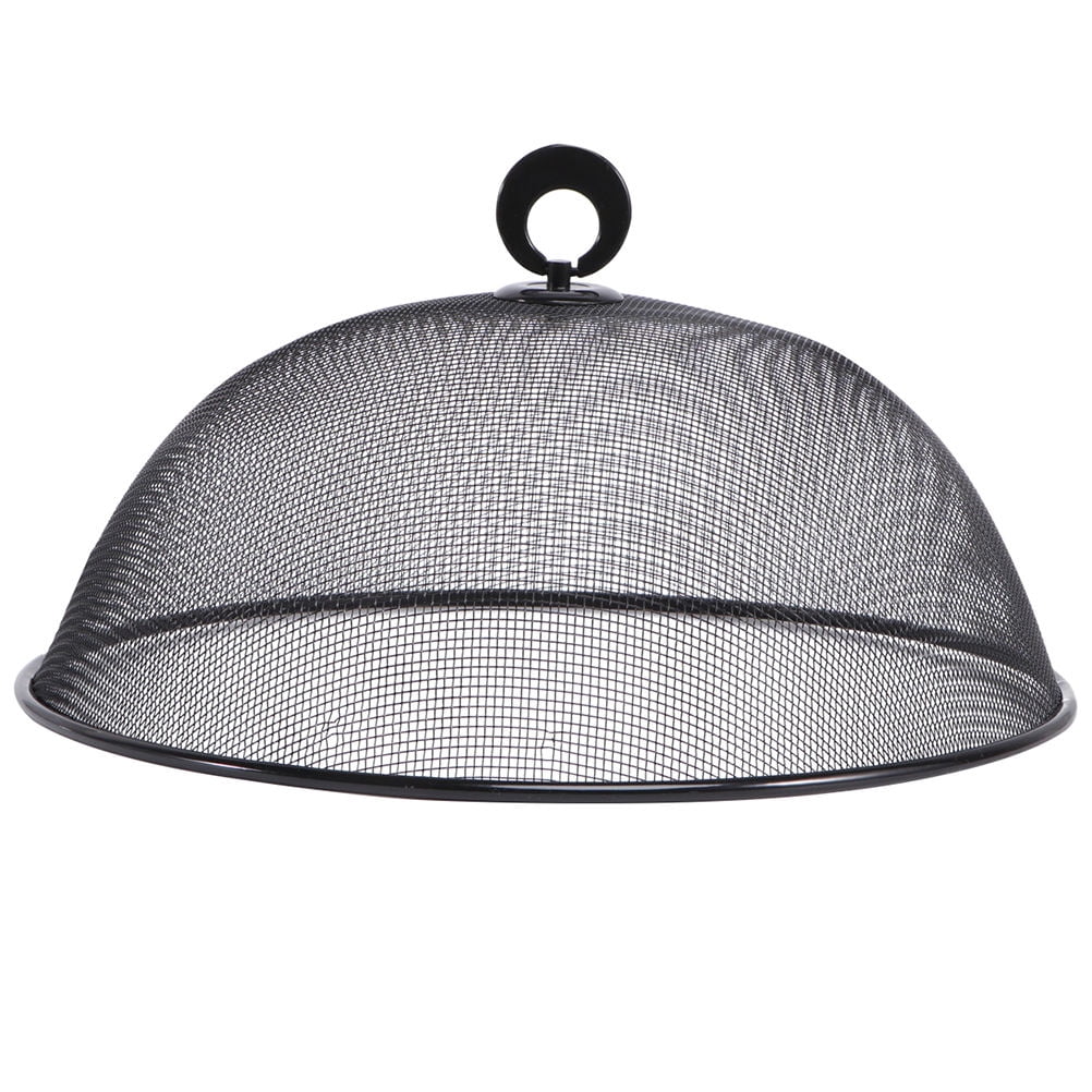 Raindrops Cover Dish Outdoor Food Covers Stainless Steel Black 1Pack 13 ...