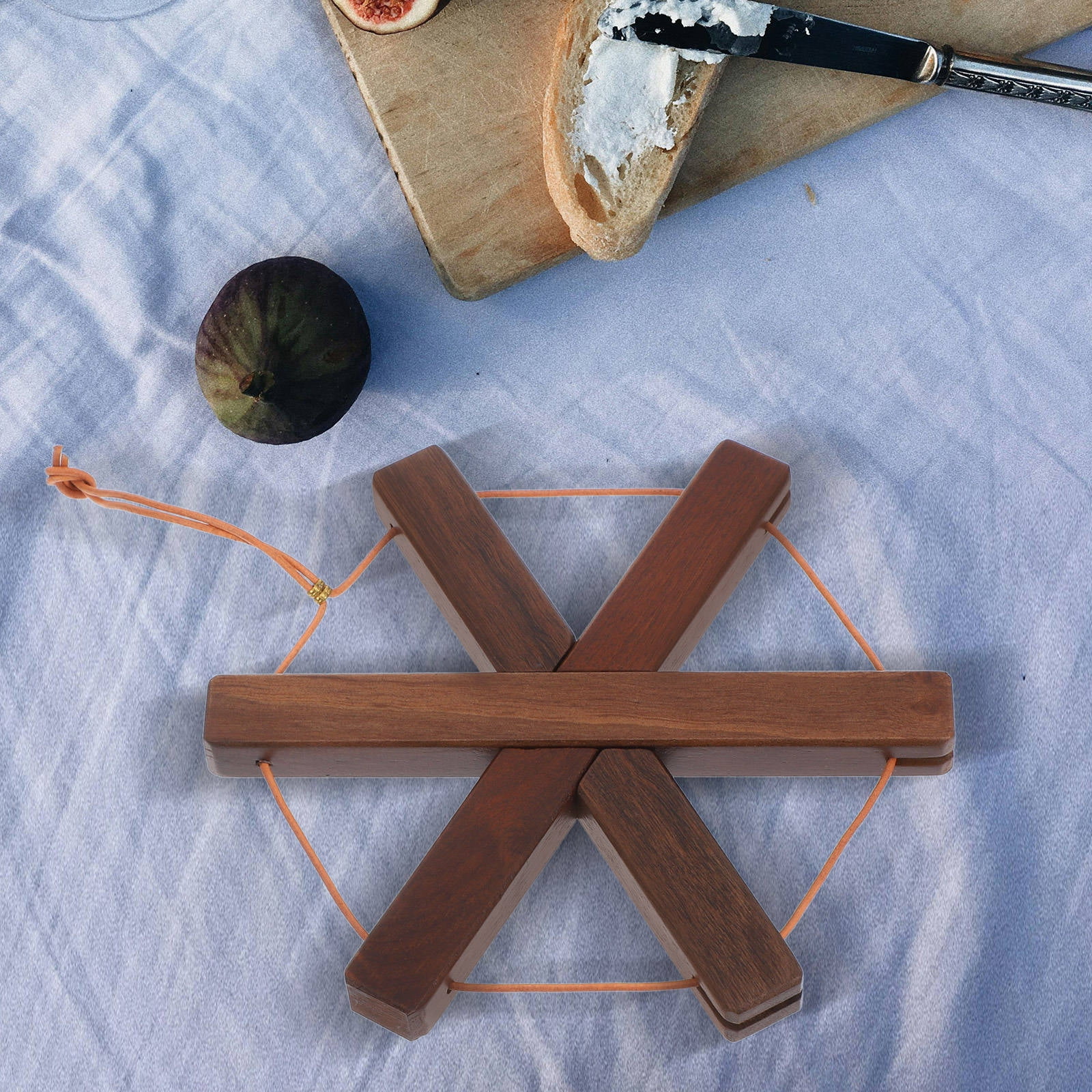 Raindrops 1Set Wooden Trivets Hexagon Shape Japanese Nonslip For ...