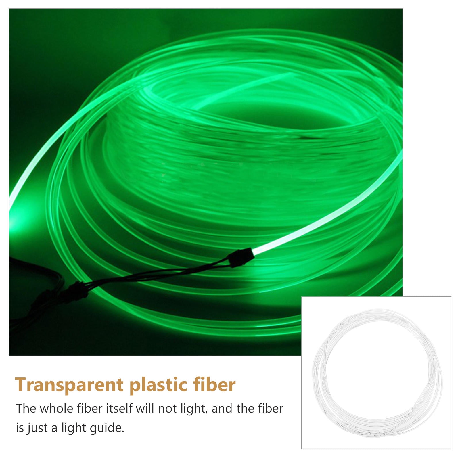 Raindrops 1pc 2m Optic Fiber Cable Optical Fiber Solid Transparent ...