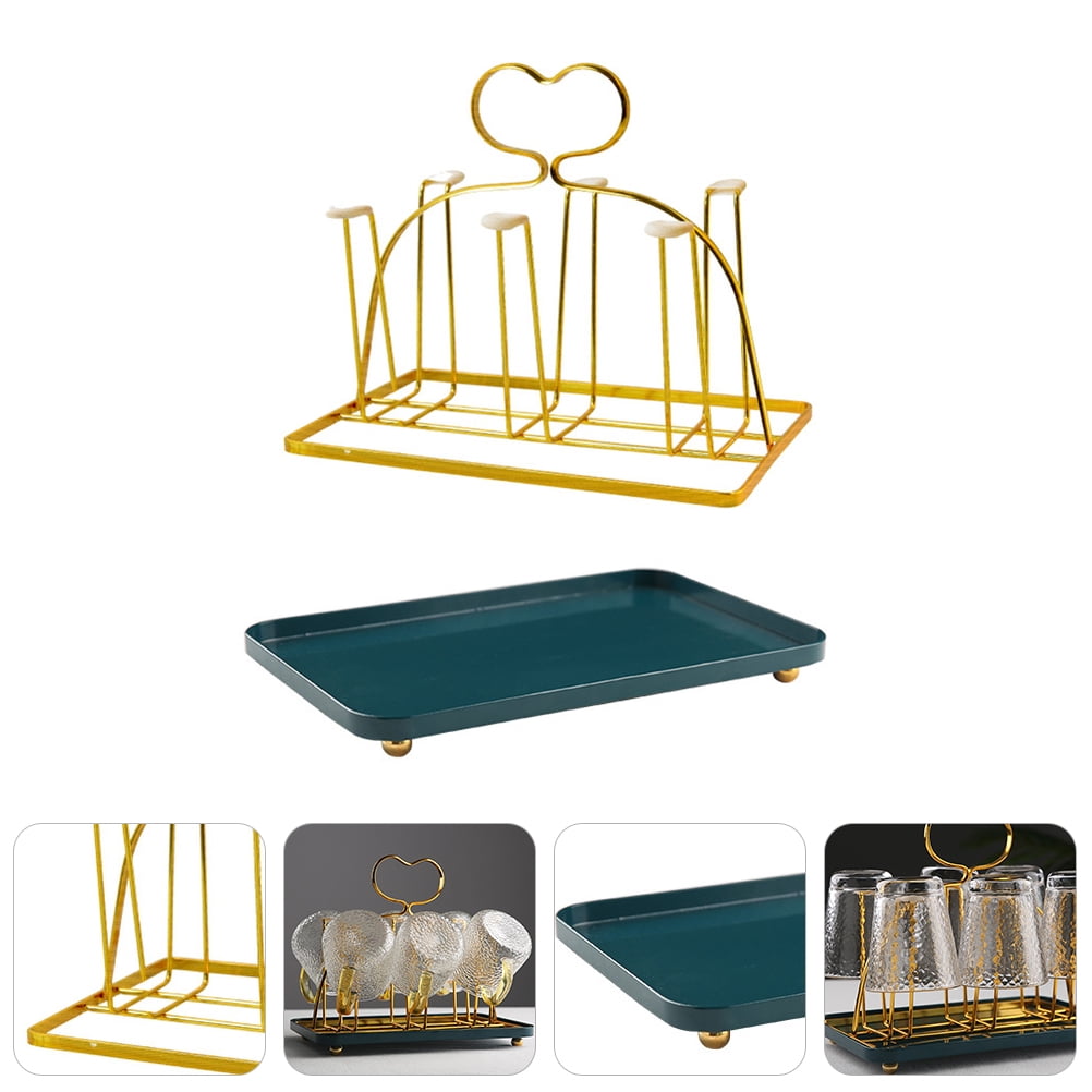 Raindrops 1pc Cup Storage Rack Mug Wrought Iron Rack Upside Down Drain ...