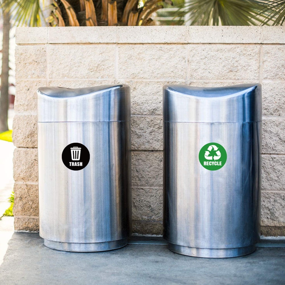 Raindrops 2 Bags Trash Can Decals Garbage Sticker Labels Waterproof ...