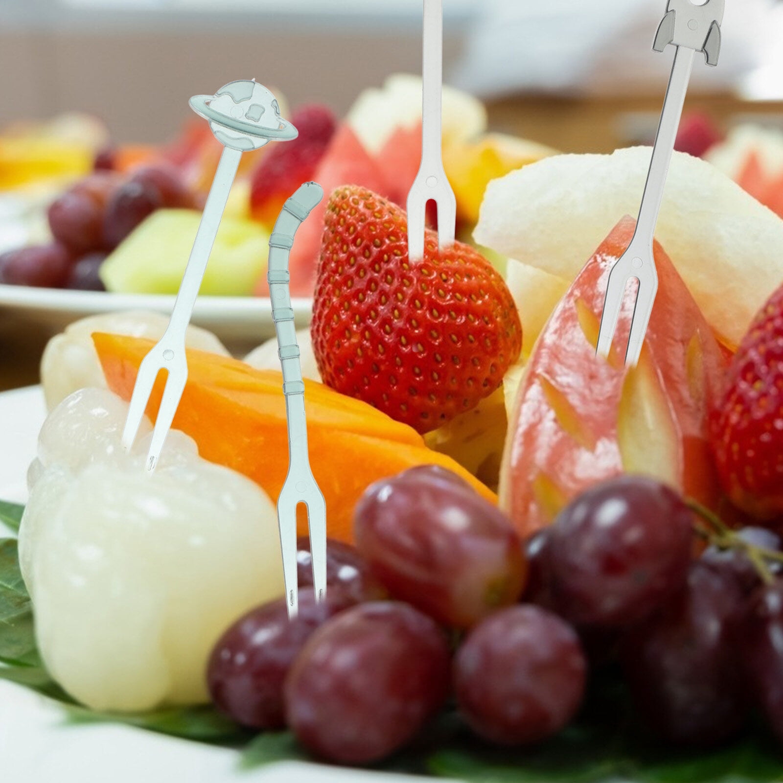Raindrops 2 Boxes Fruit Fork Food Presentation Dessert Picks - Walmart.com