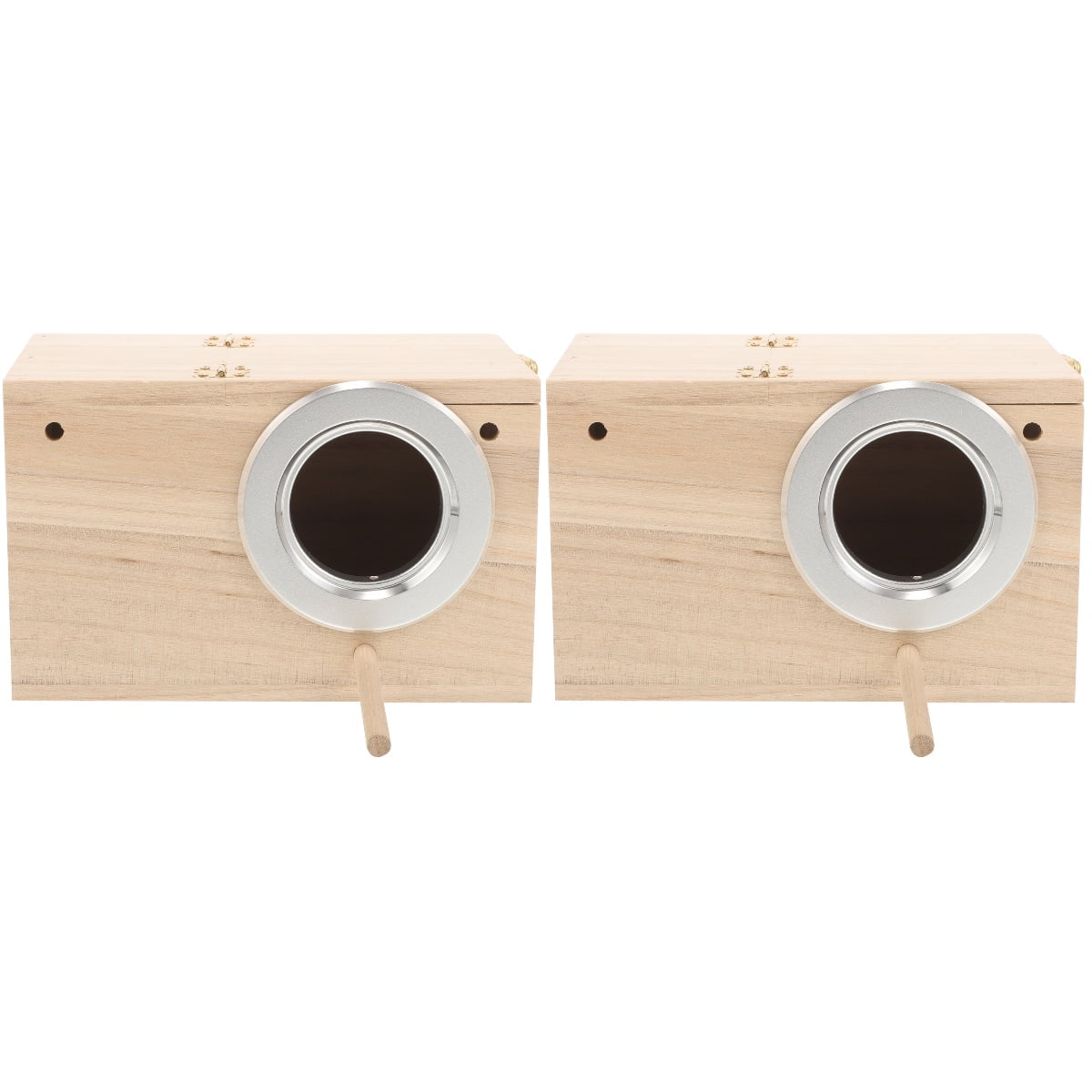 Raindrops 2 Count Wood Bird Nest Nesting Boxes Garden Small Birds ...