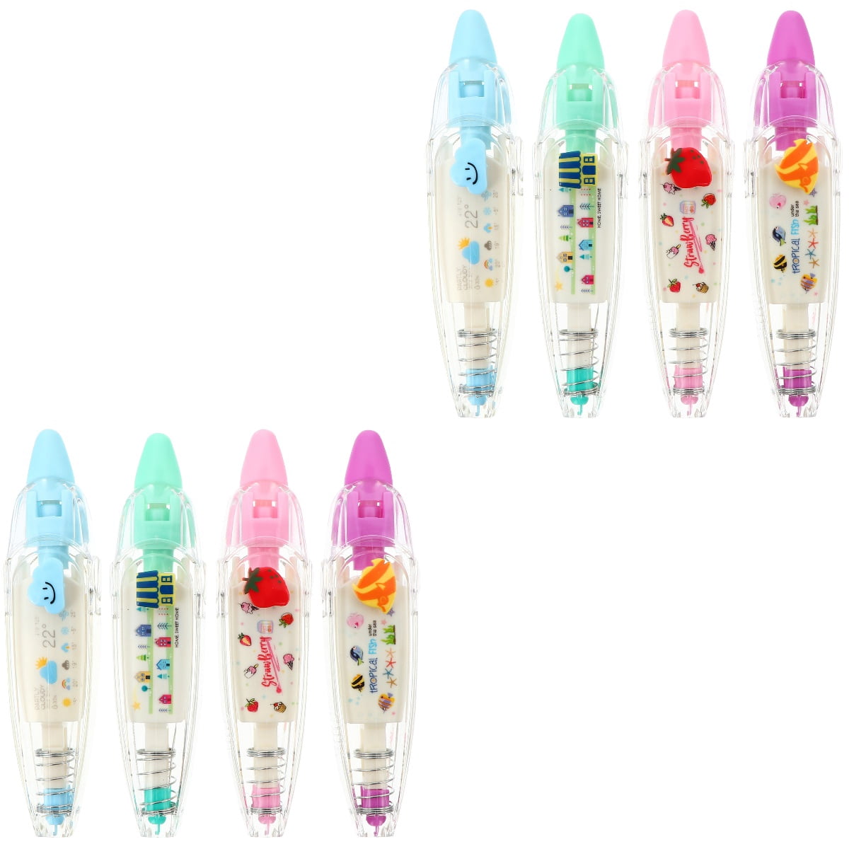 SHOWERORO Writing Correction Tapes Assorted Color Completely Opaque ...