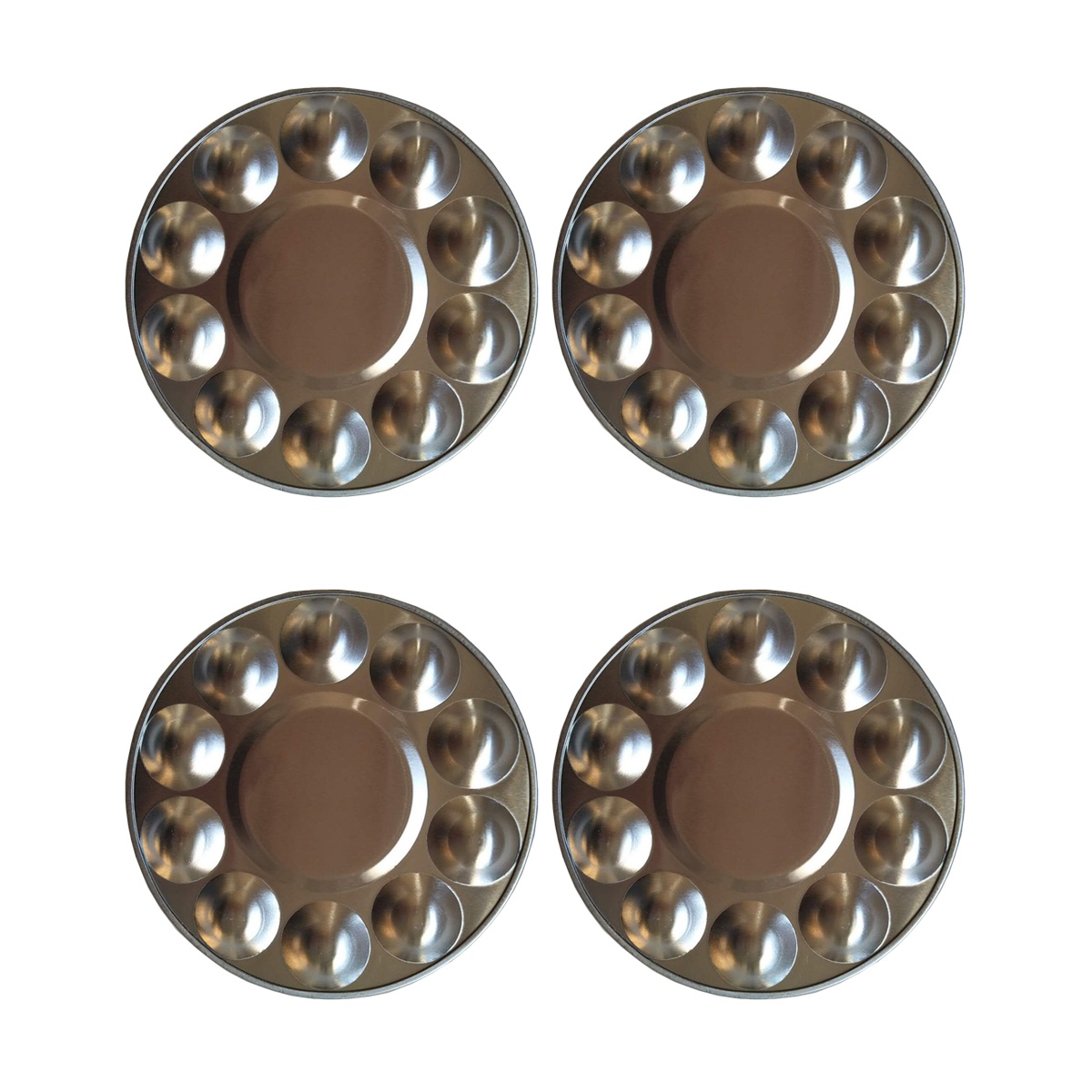 Raindrops 2 Pack Artist Palette Airbrushing Aluminum Paint Trays Travel ...