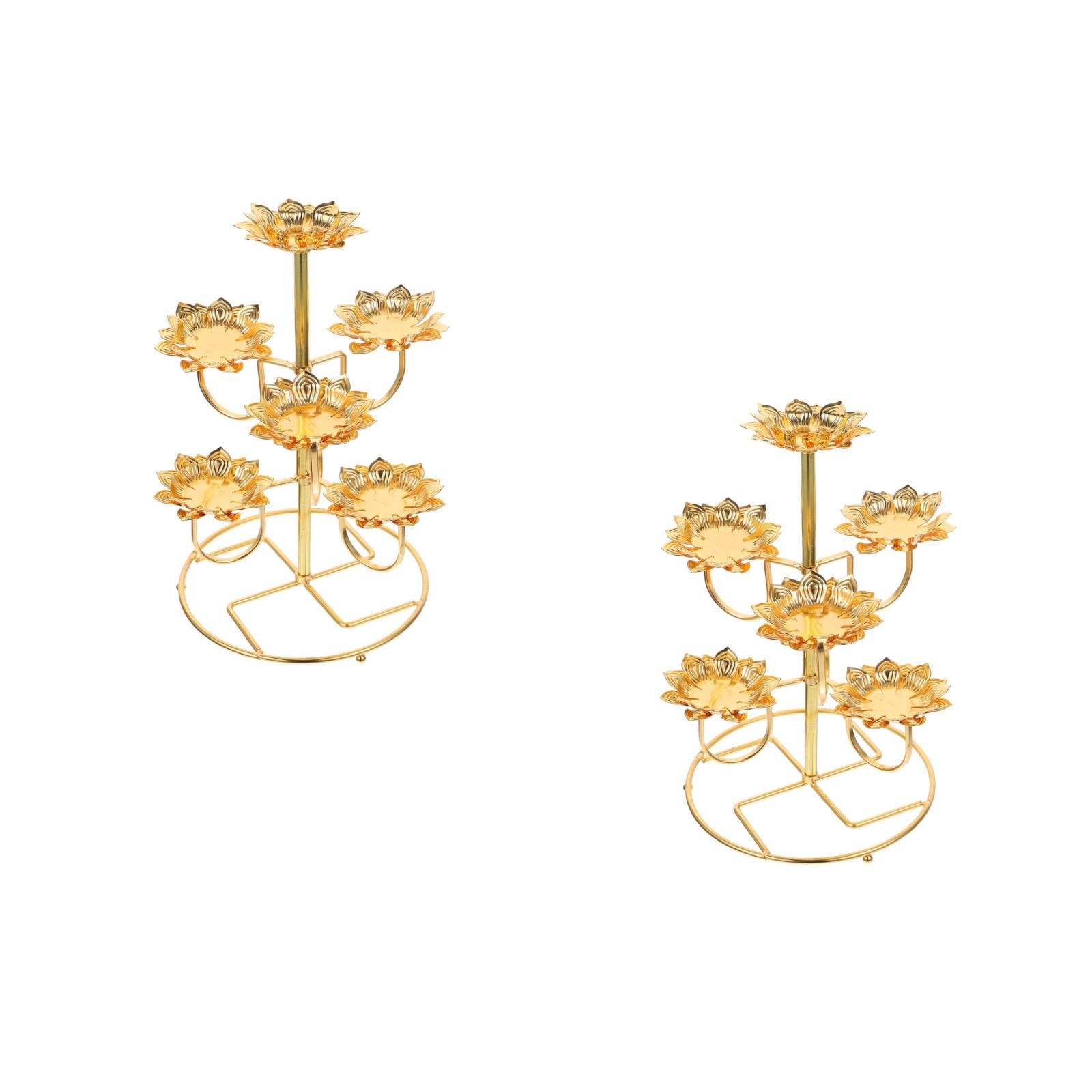 Raindrops 2 Pack Temple Candle Holder Lotus Candlestick Stands - Walmart.com