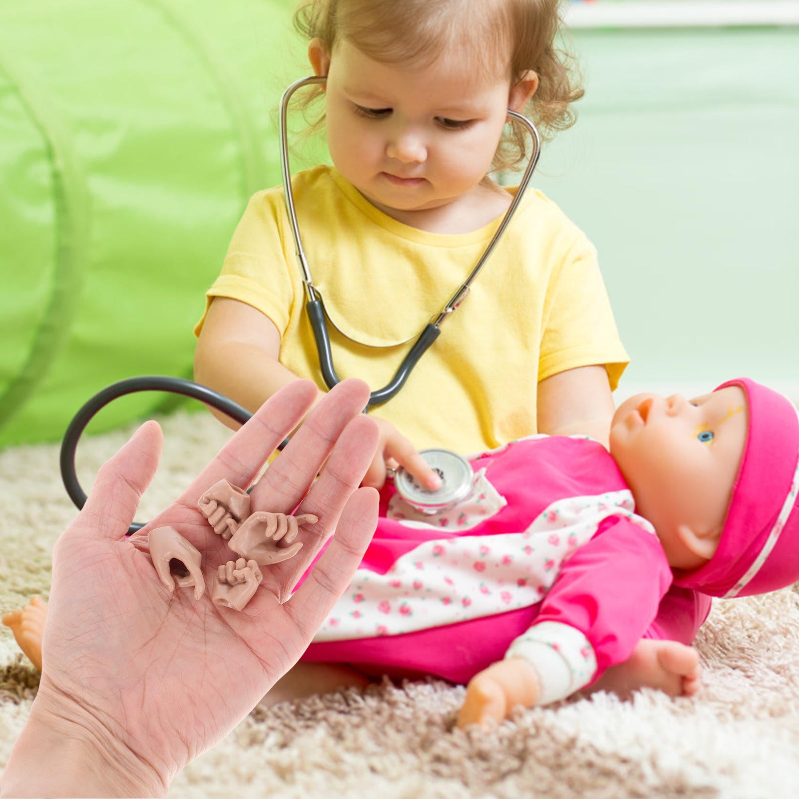 Raindrops 2 Pairs 1/6 Scale BJD Doll Finger Hands Ultra Realistic ...