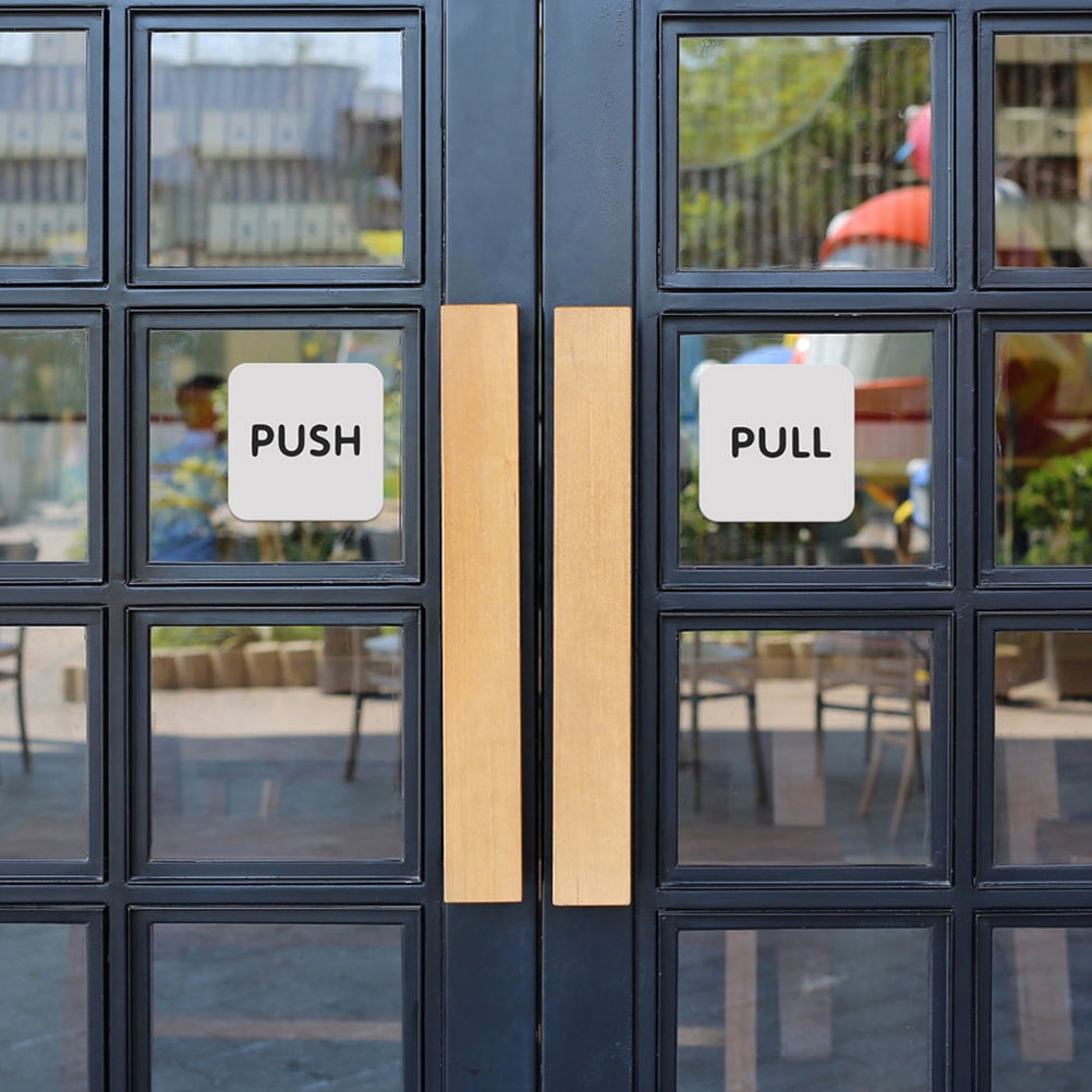 Raindrops 2 Pairs Acrylic Push Pull Door Stickers White Color Clear ...