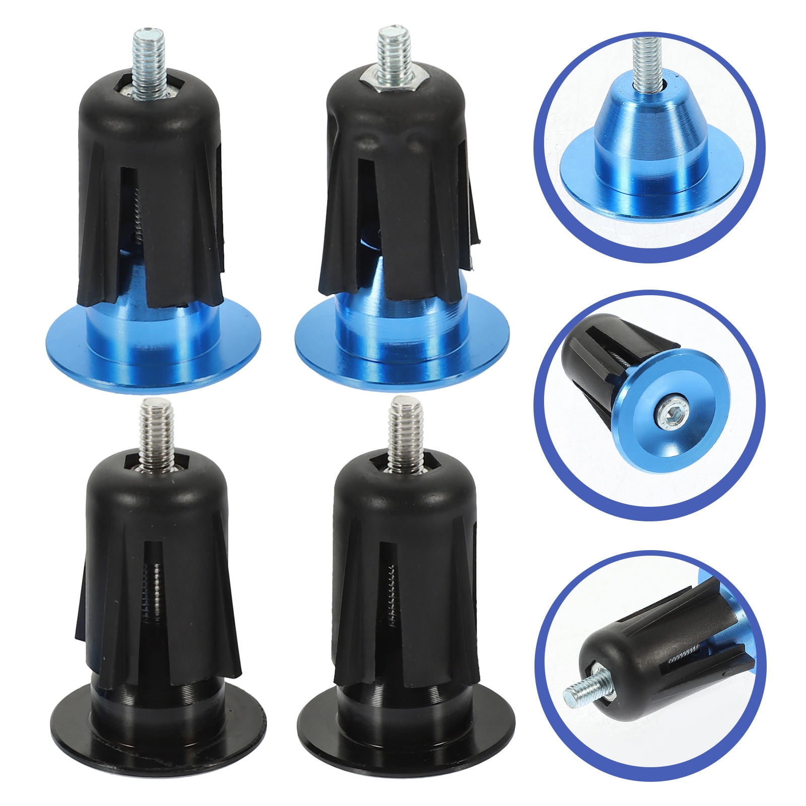 Raindrops 2 Pairs Racing Bike Handlebar Plugs Aluminium Alloy ...