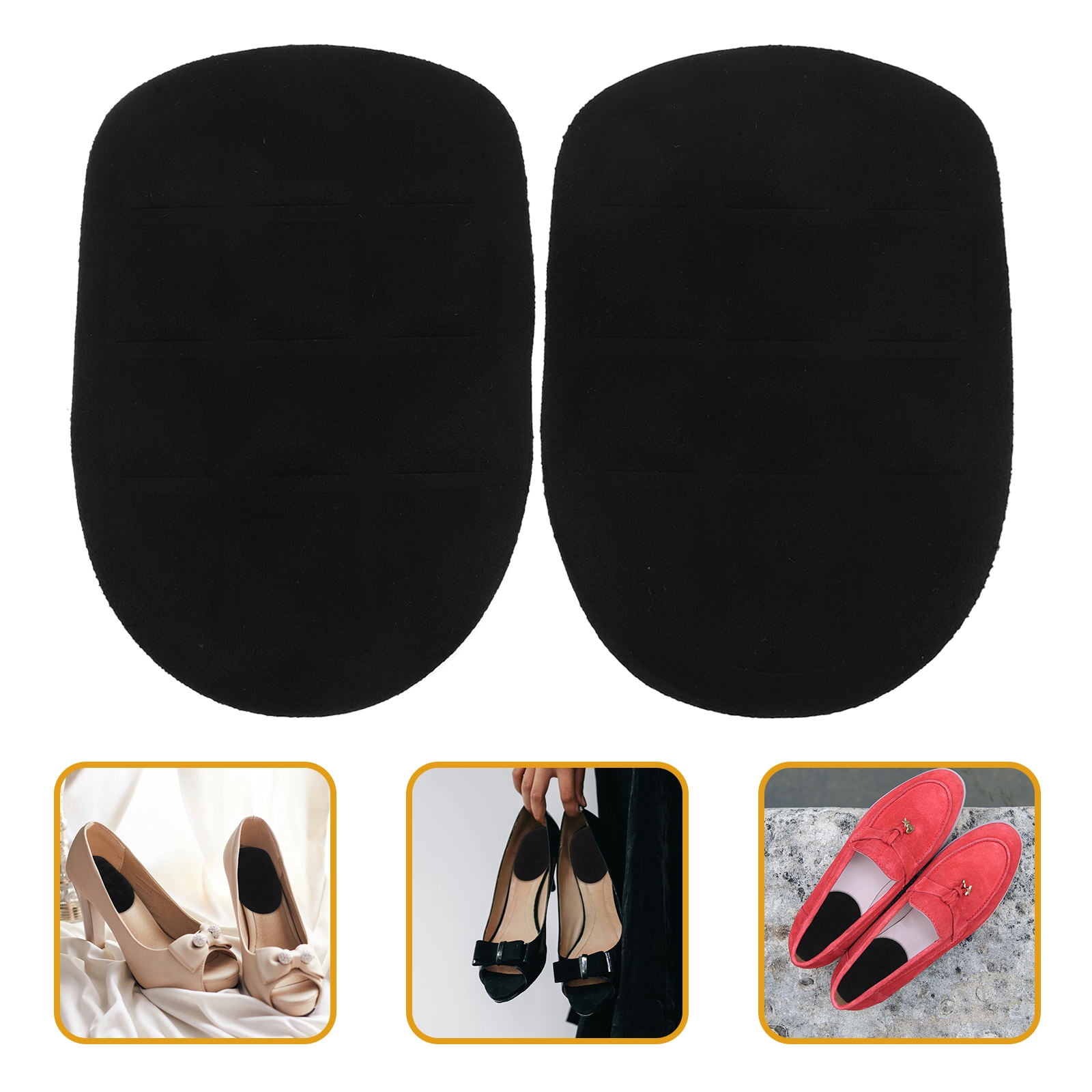 Raindrops 2 Pairs Self-Adhesive Heel Cushion Inserts Gel Square Grid ...